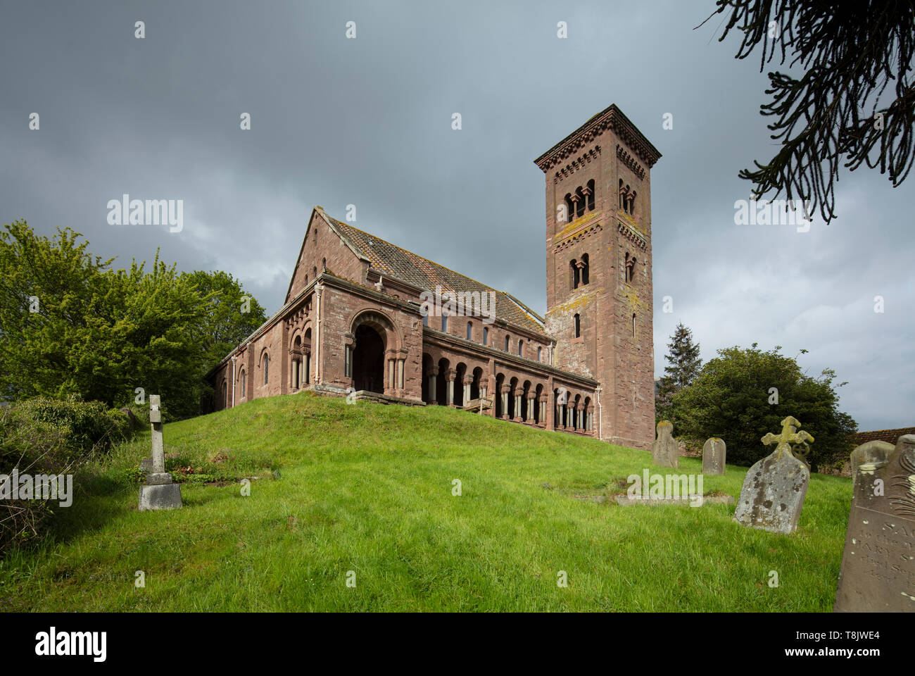 Hoarwithy, Herefordshire, UK, May 2019, Church of St Catherine in ...