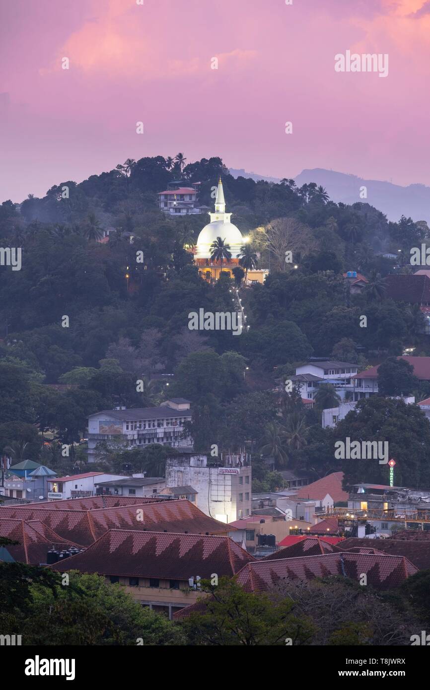 Sri Lanka, Central province, Kandy, a World Heritage Site, dagoba of ...