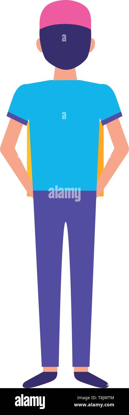 back view man character Stock Vector Image & Art - Alamy