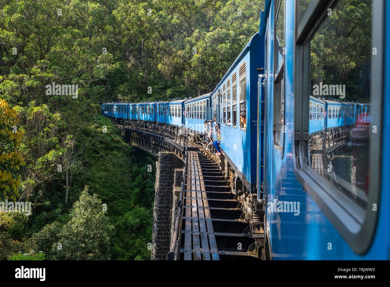 Sri Lanka, Uva province, the train line that connects Badulla to Kandy ...