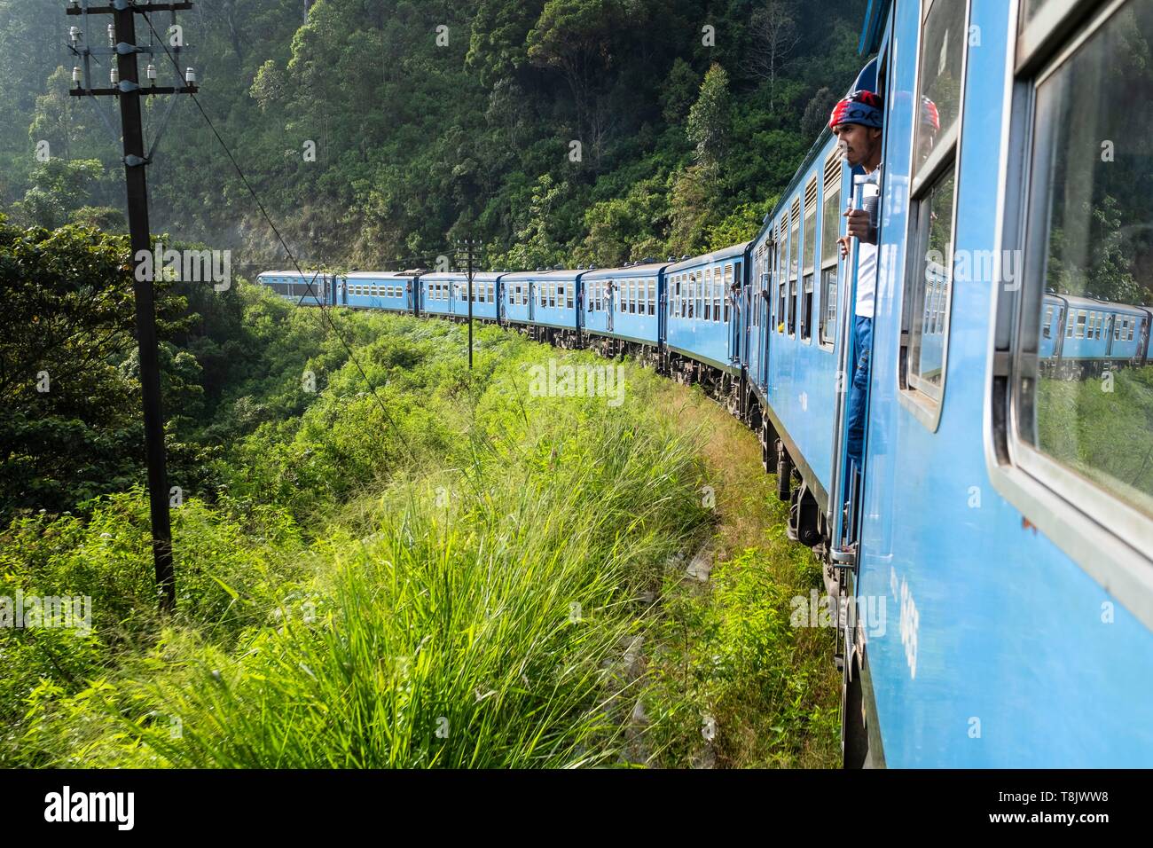 Sri Lanka, Uva province, the train line that connects Badulla to Kandy ...