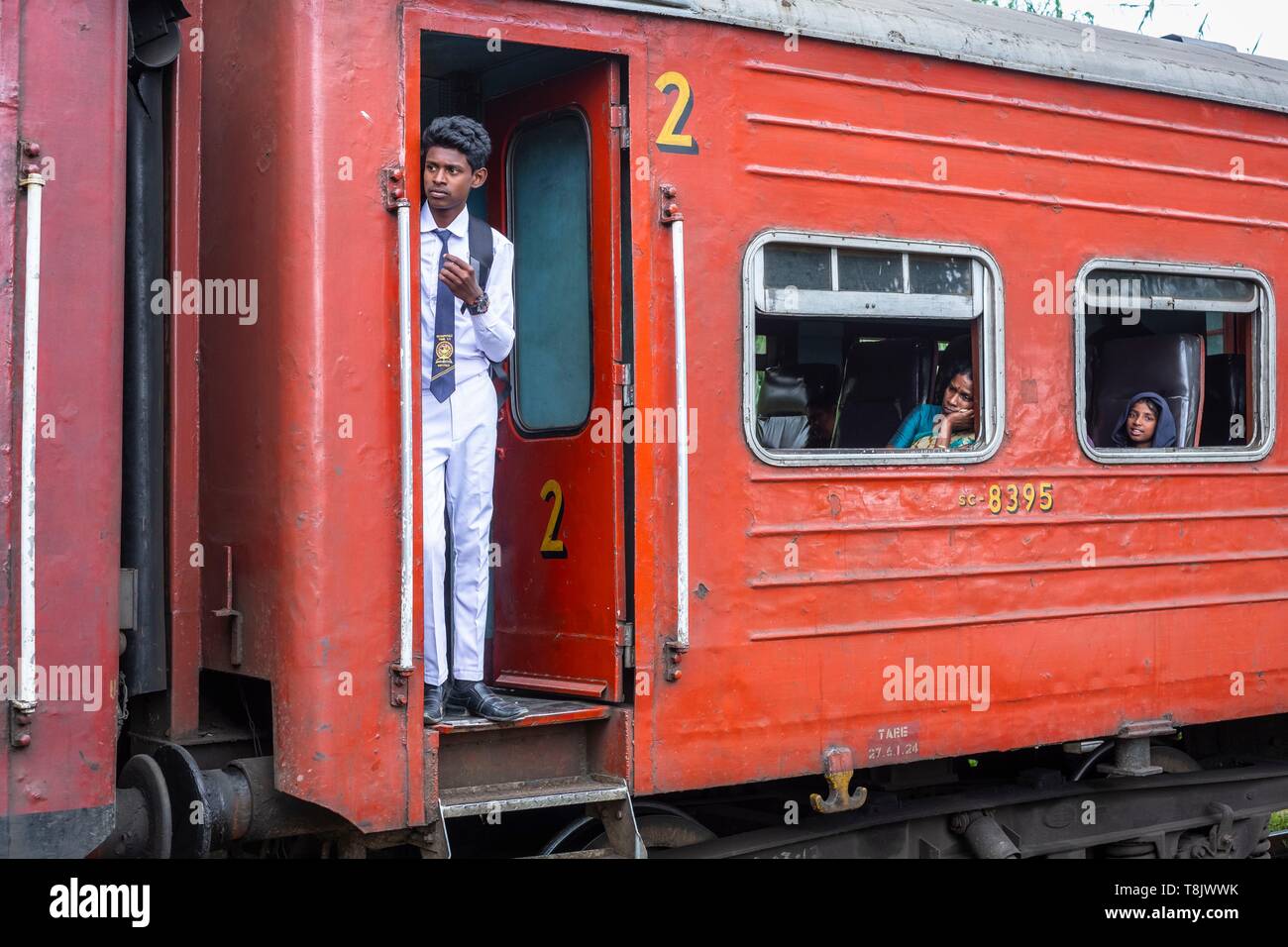 Sri Lanka, Uva province, the train line that connects Badulla to Kandy ...