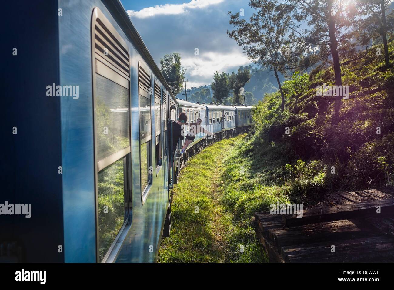 Sri Lanka, Uva province, the train line that connects Badulla to Kandy ...