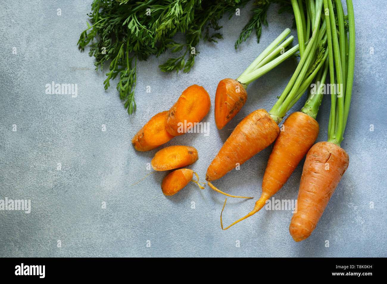 natural organic carrots, rustic style Stock Photo - Alamy