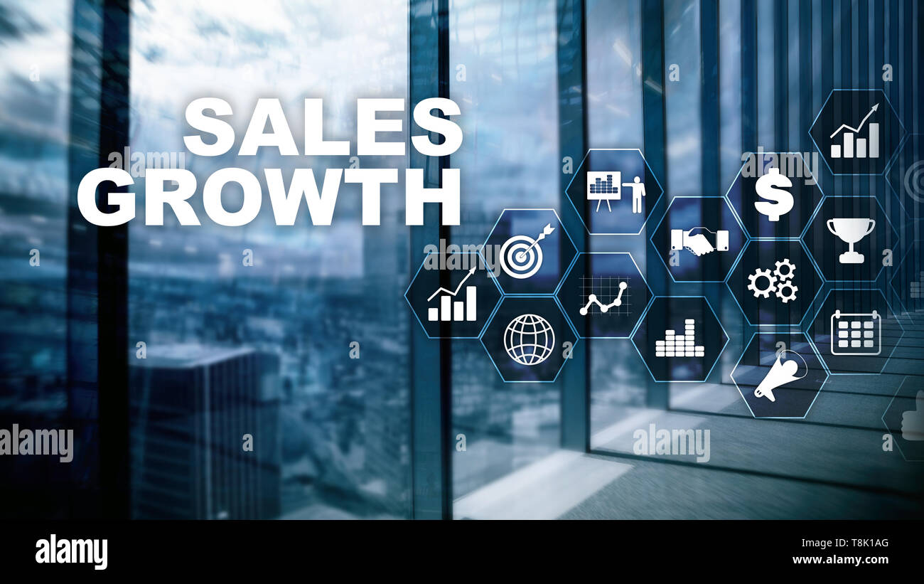 Chart growth concept. Sales increase, marketing strategy. Double ...