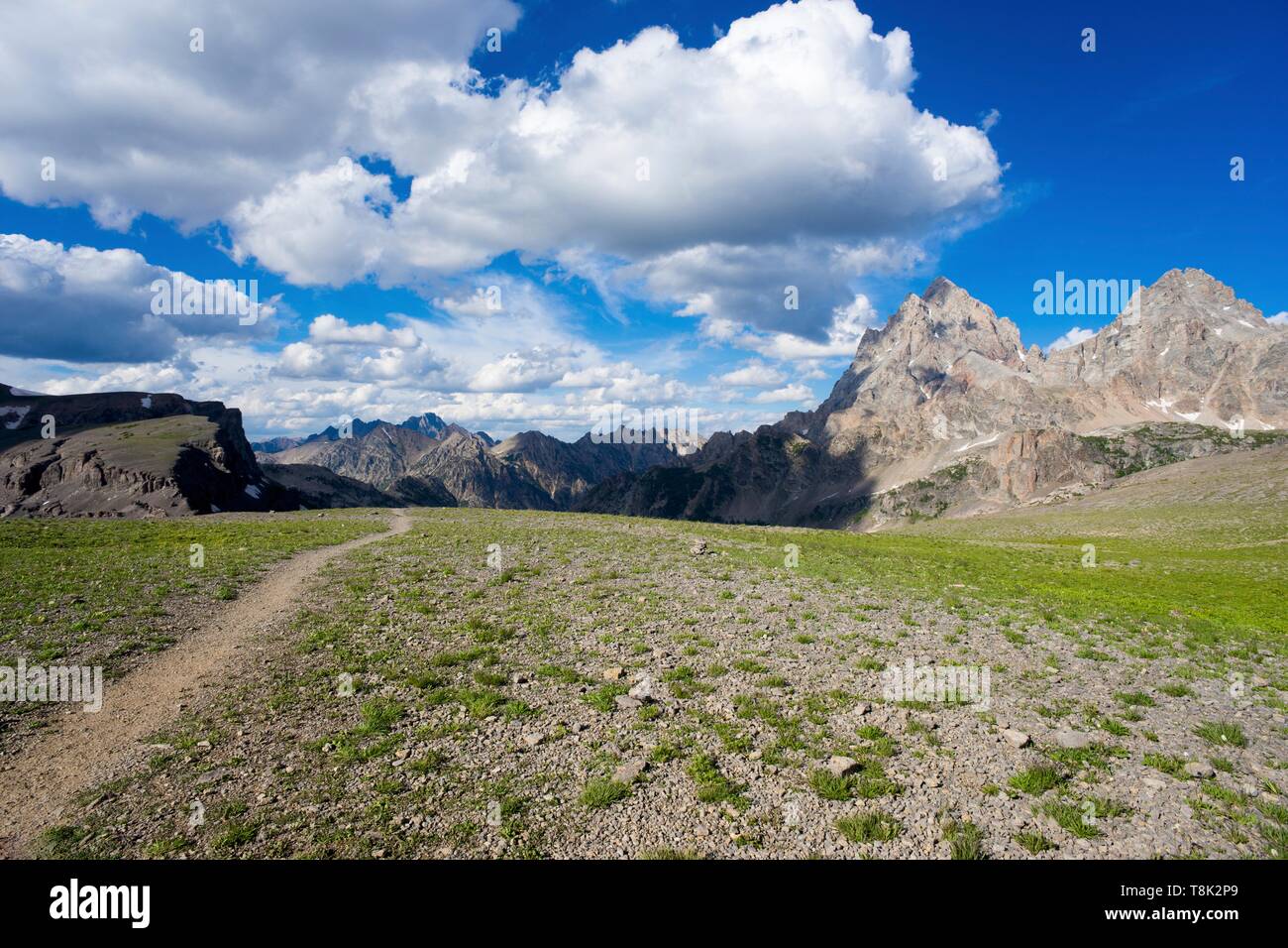 Grand Teton National Park and the Teton Crest Trail. Marion Lake, Fox ...