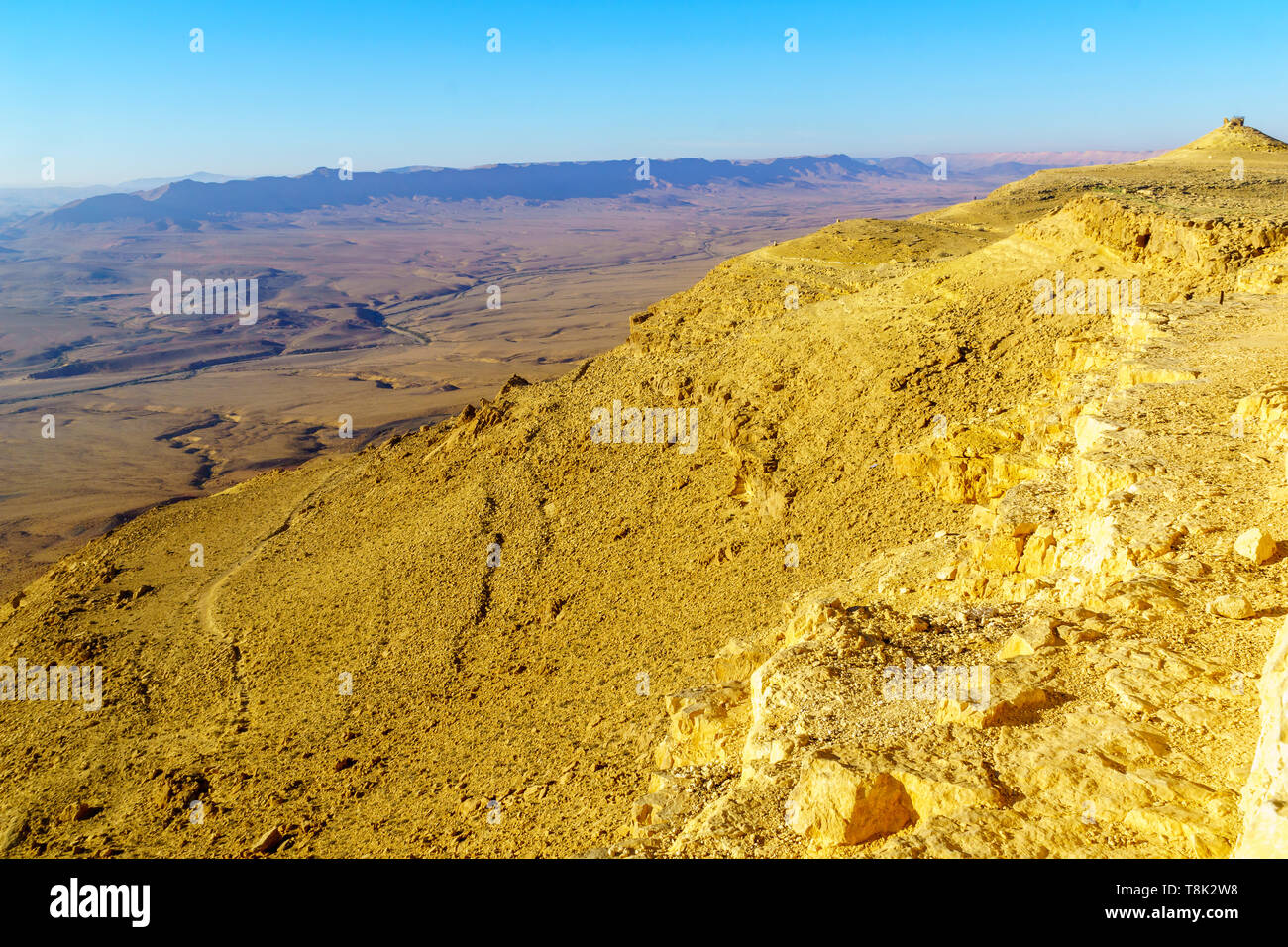Landscape of Makhtesh (crater) Ramon, in the Negev Desert, Southern ...