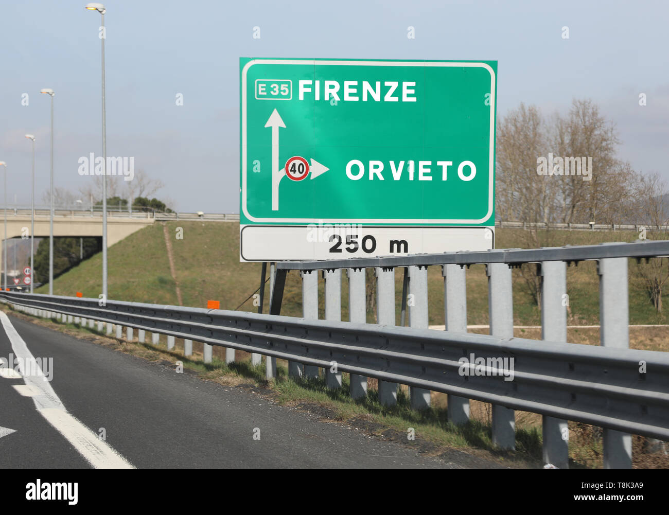 Italian road junction signs hi-res stock photography and images - Alamy