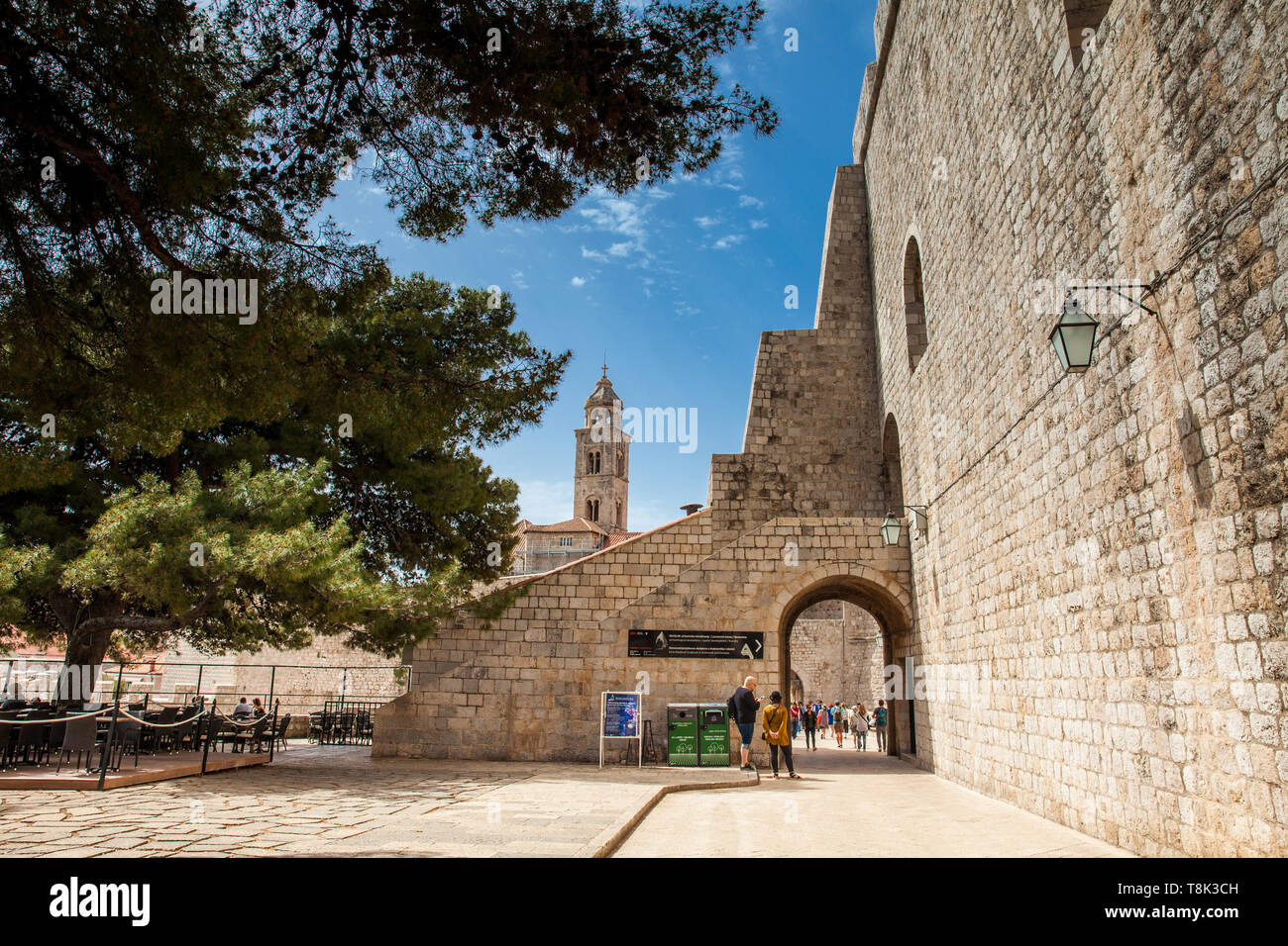 DUBROVNIK, CROATIA - APRIL, 2018: Inner part of Ploce gate at the ...