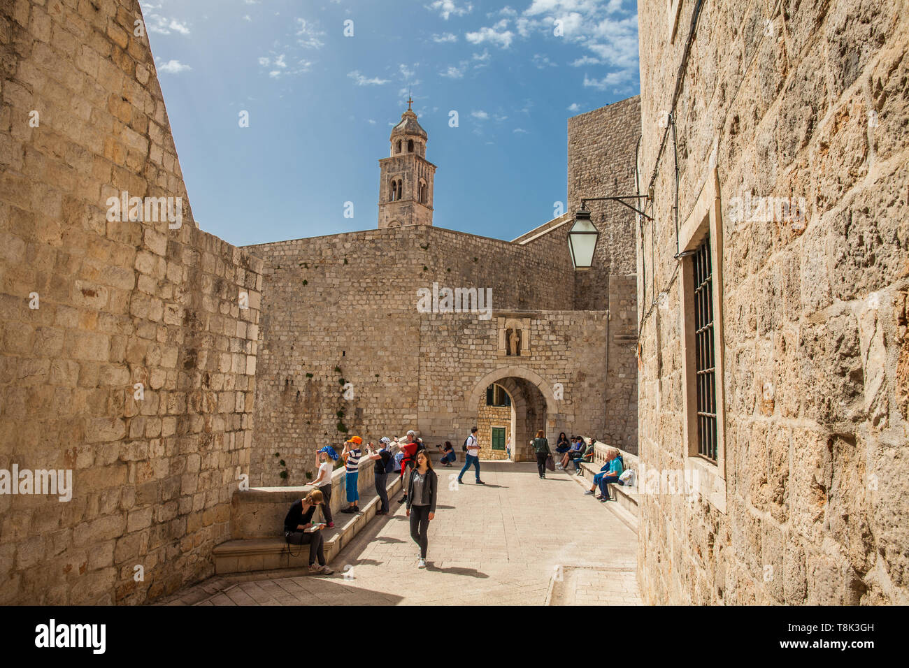 DUBROVNIK, CROATIA - APRIL, 2018: Inner part of Ploce gate at the ...
