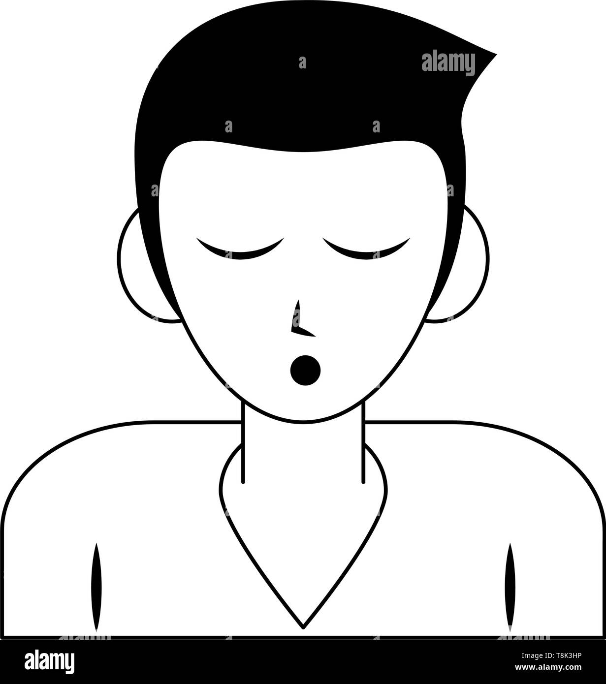 Man sleeping profile cartoon Stock Vector Image & Art - Alamy