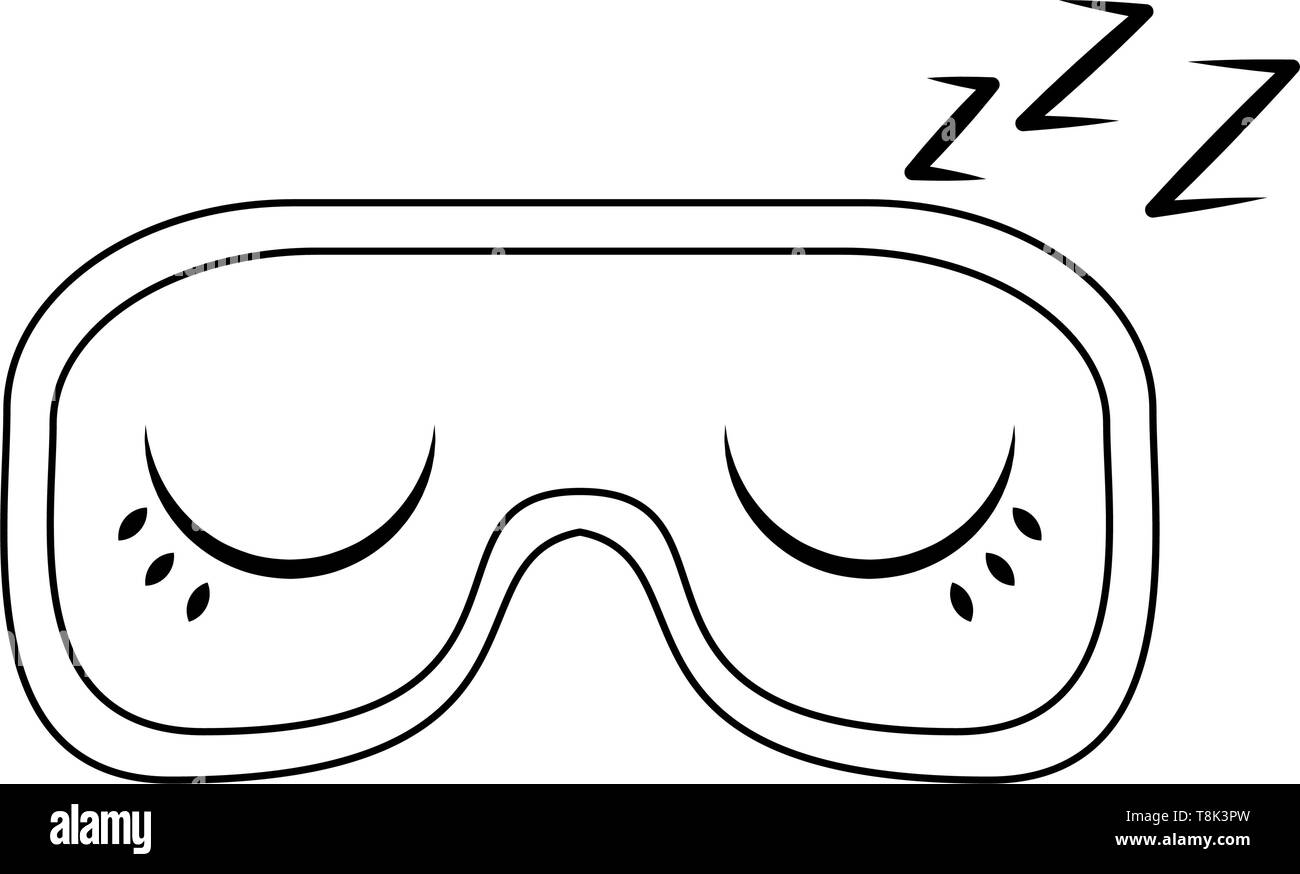 Sleep eyes cap cartoon isolated Stock Vector Image & Art - Alamy