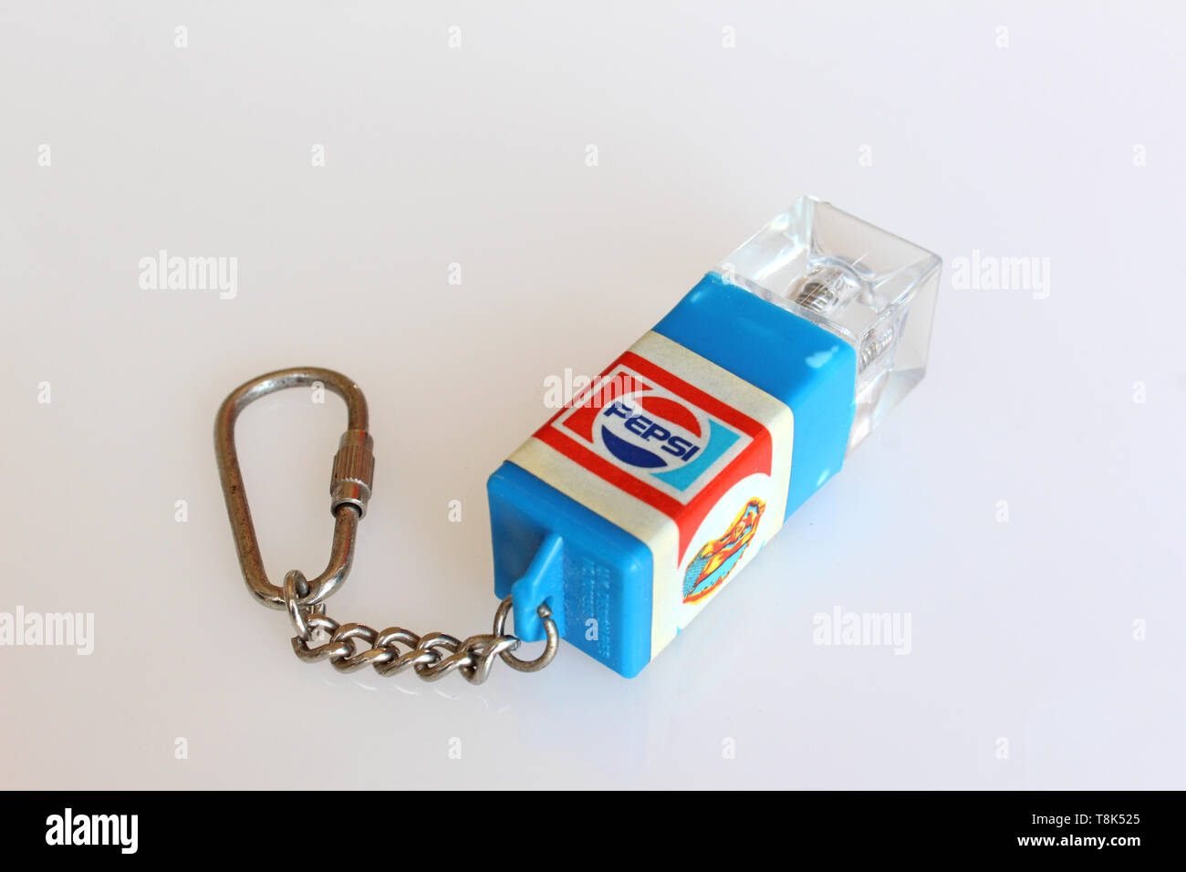 Pepsi-Cola key ring, isolated on white background, close-up Stock Photo ...