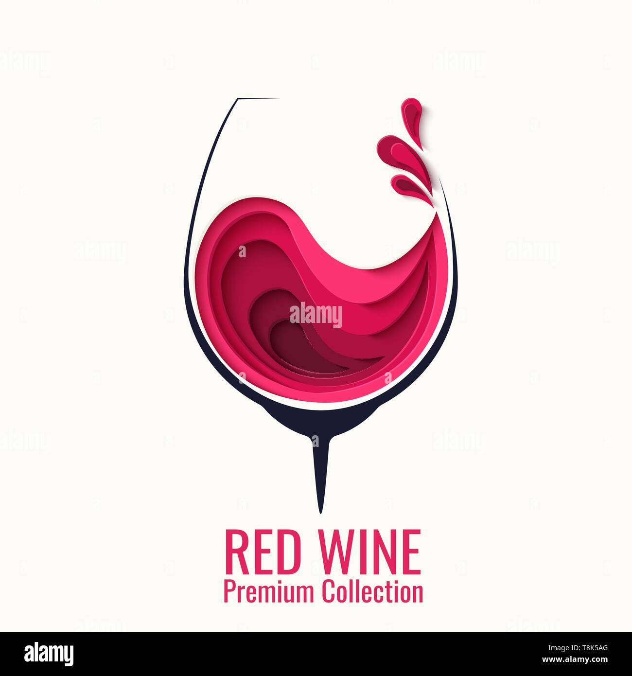 Red wine splash in glass Stock Vector Image & Art - Alamy