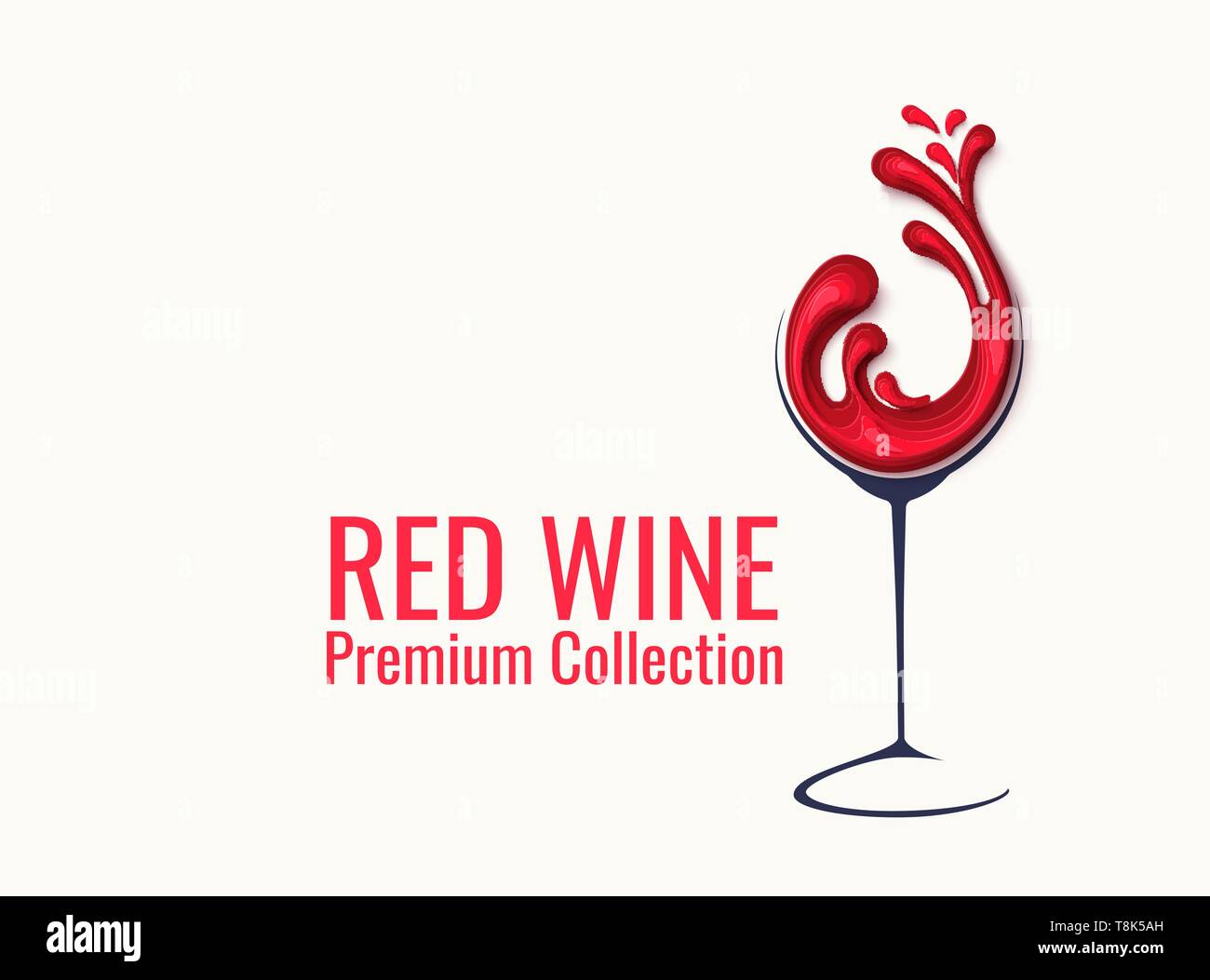 Red wine splash in glass Stock Vector Image & Art - Alamy