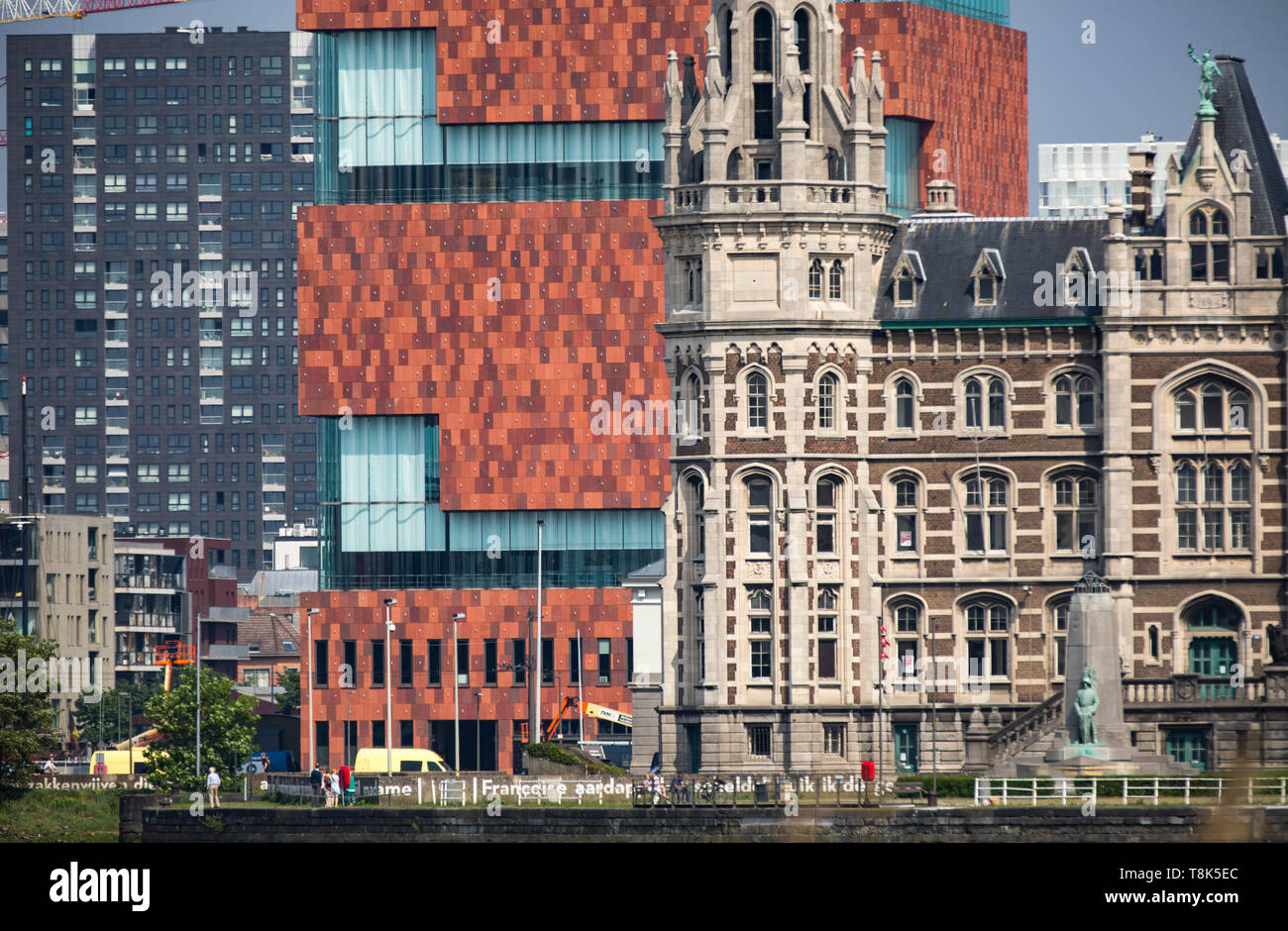 Historic pilot building on the Scheldt, behind the MAS Museum, Antwerp ...