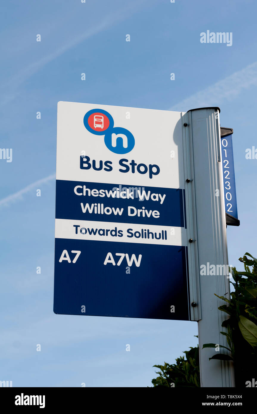 Uk bus stop sign hi-res stock photography and images - Alamy