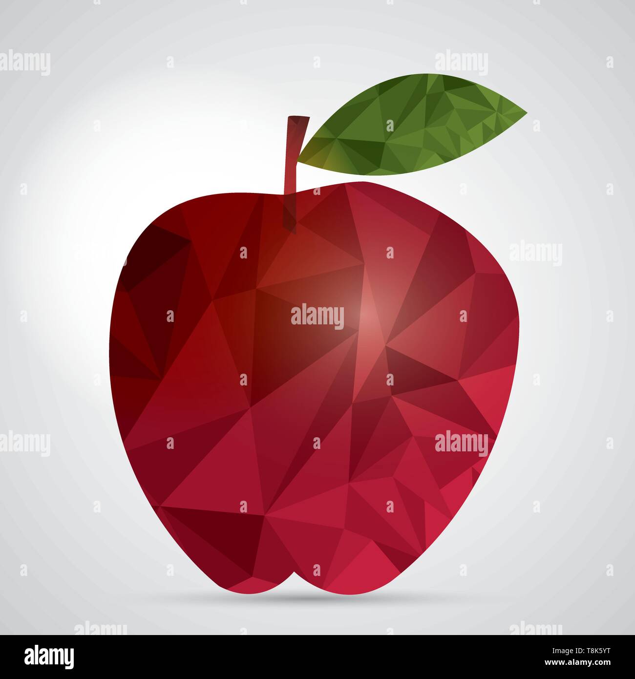 Low Poly apple design Stock Vector Image & Art - Alamy