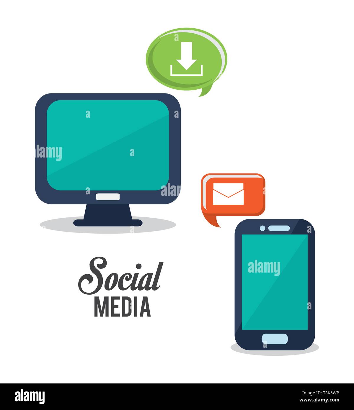 Social Media and Technology design Stock Vector Image & Art - Alamy