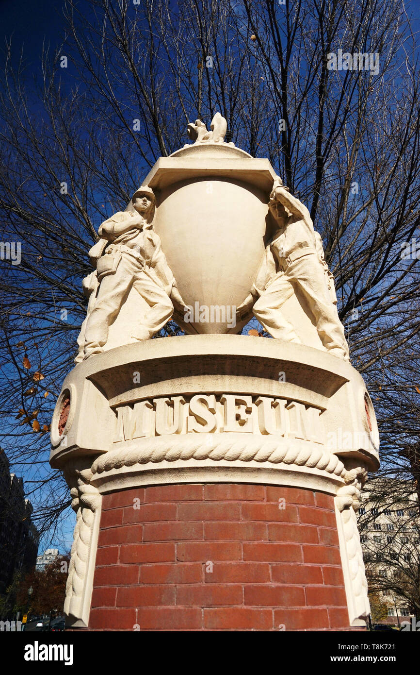The decorating column with carving of Museum outside of National ...