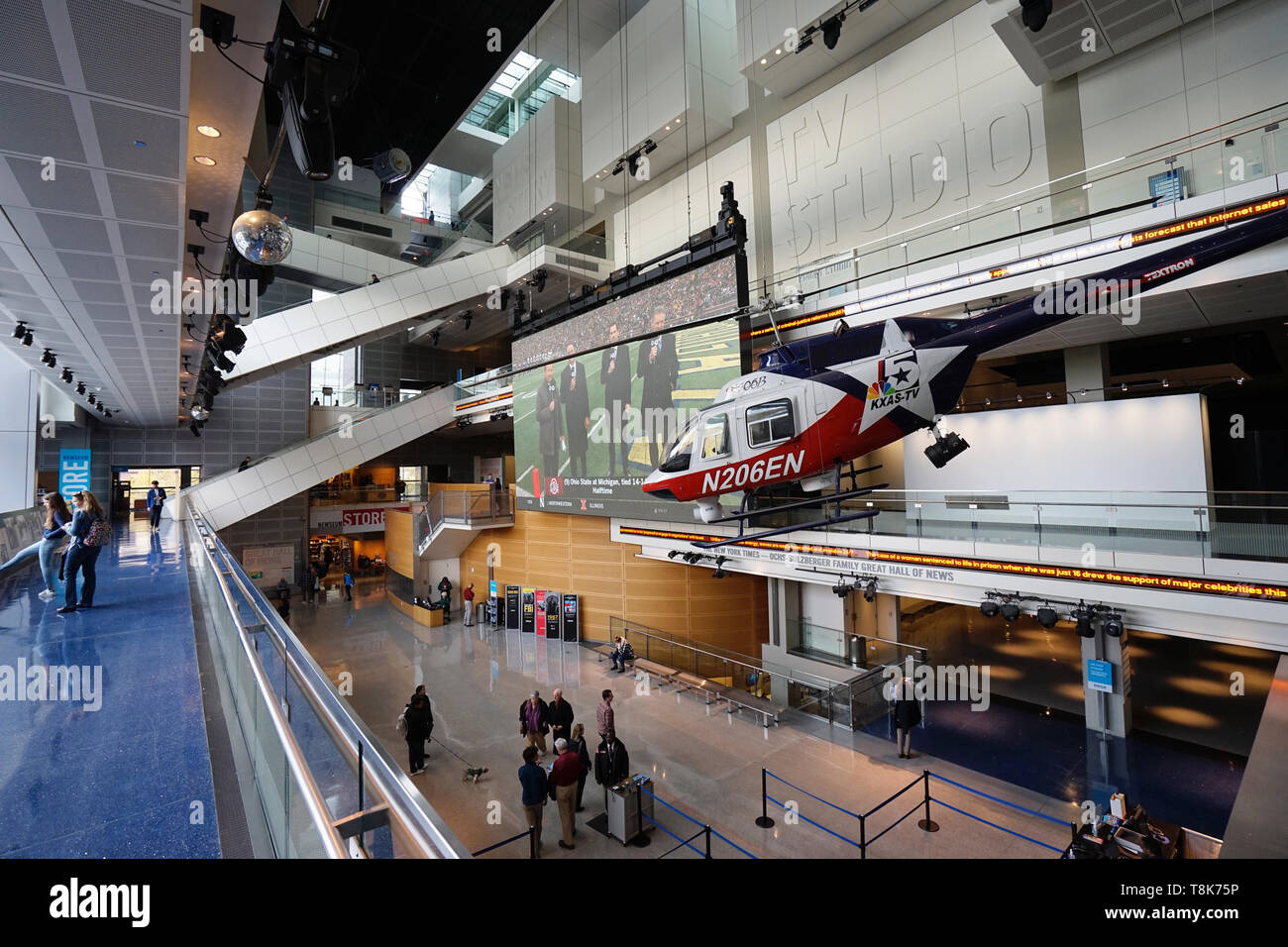 Interior view of Newseum in Washington D.C.USA Stock Photo - Alamy