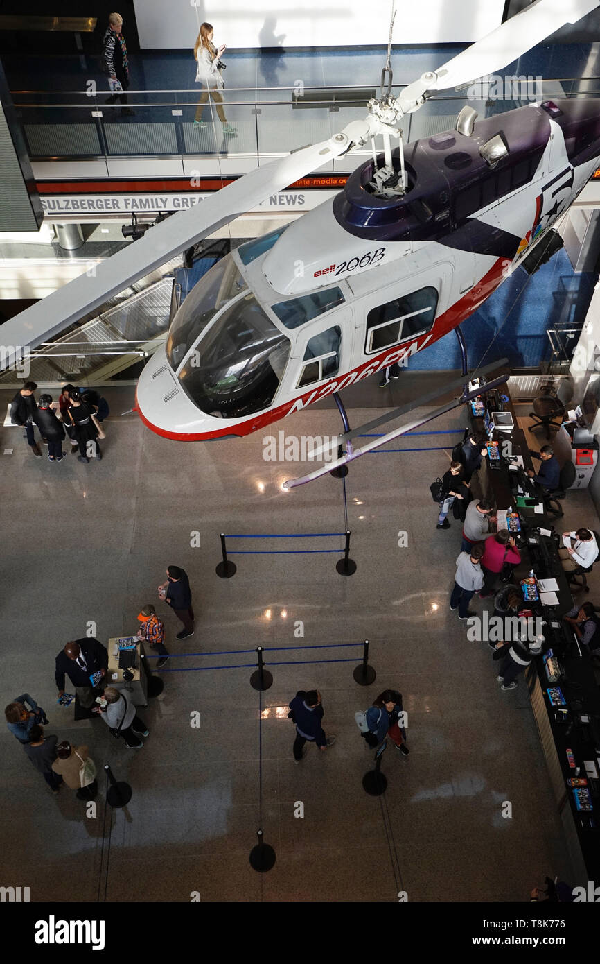 Newseum museum lobby helicopter hi-res stock photography and images - Alamy