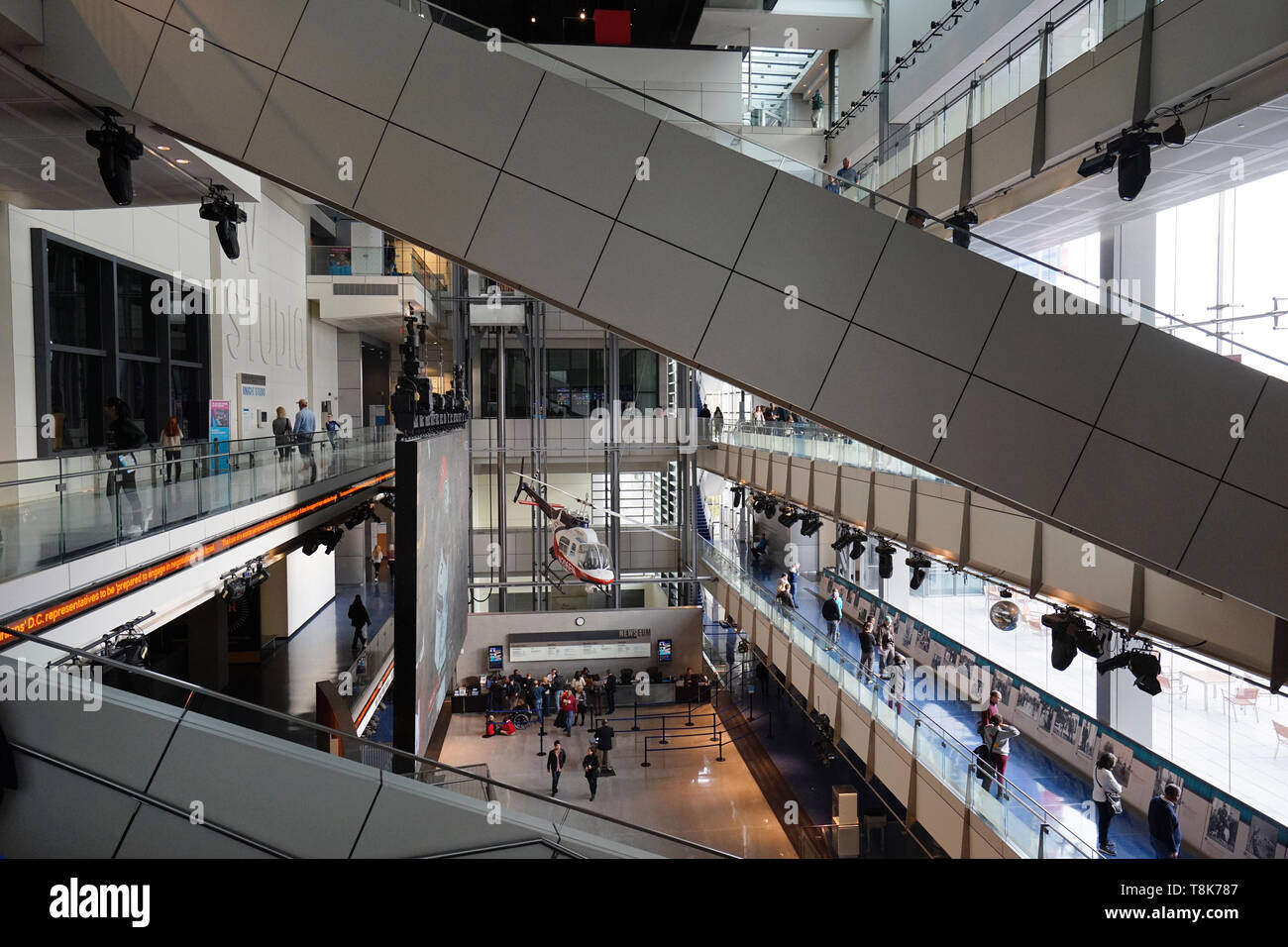 Interior view of Newseum in Washington D.C.USA Stock Photo - Alamy