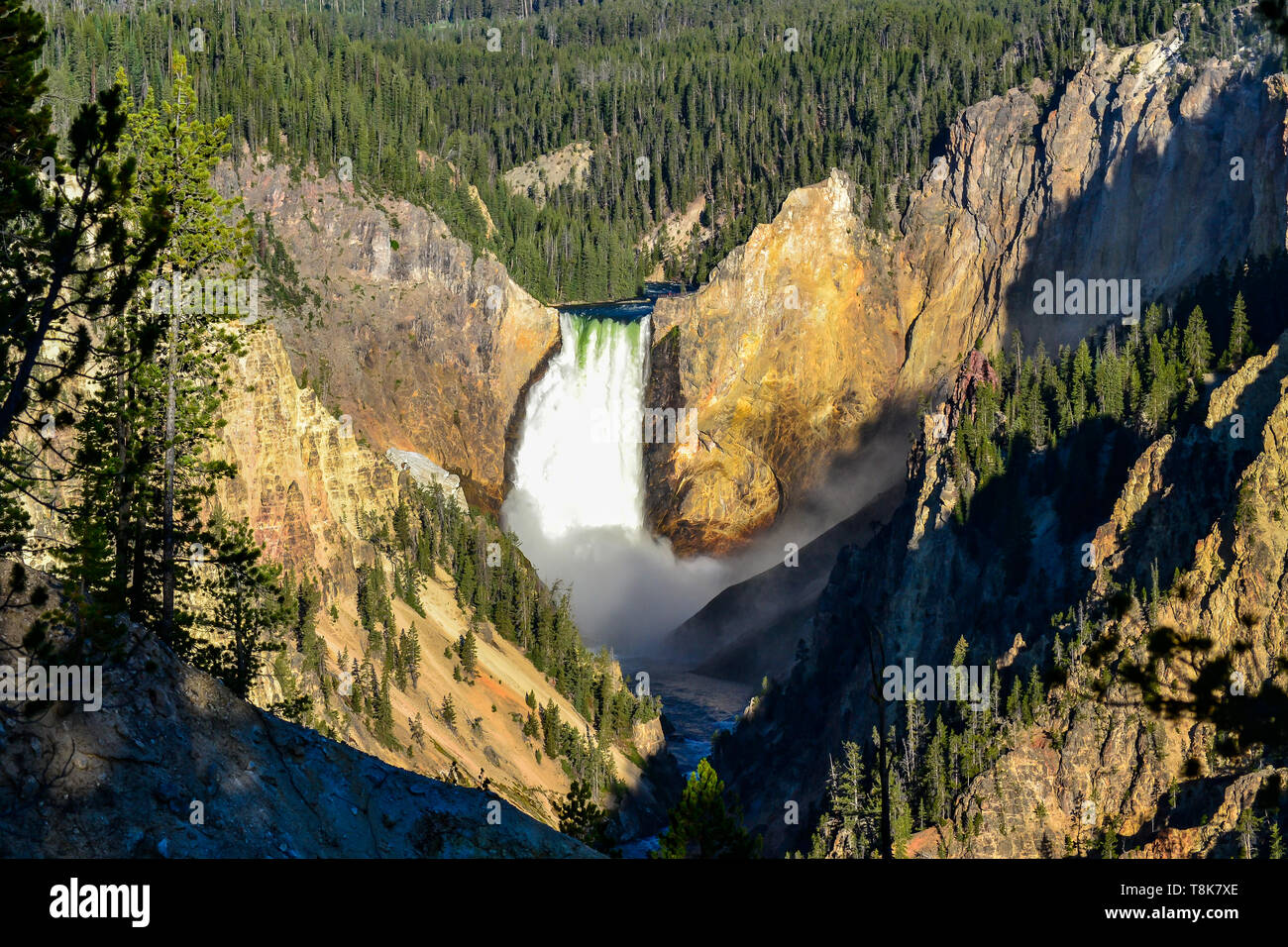 Lower falls and yellowstone hi-res stock photography and images - Alamy