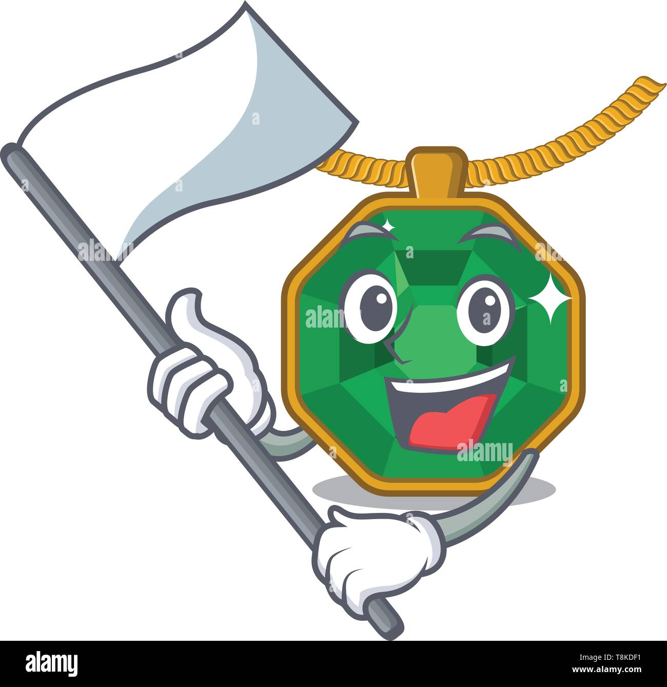 With flag peridot jewelry above the cartoon table Stock Vector Image ...