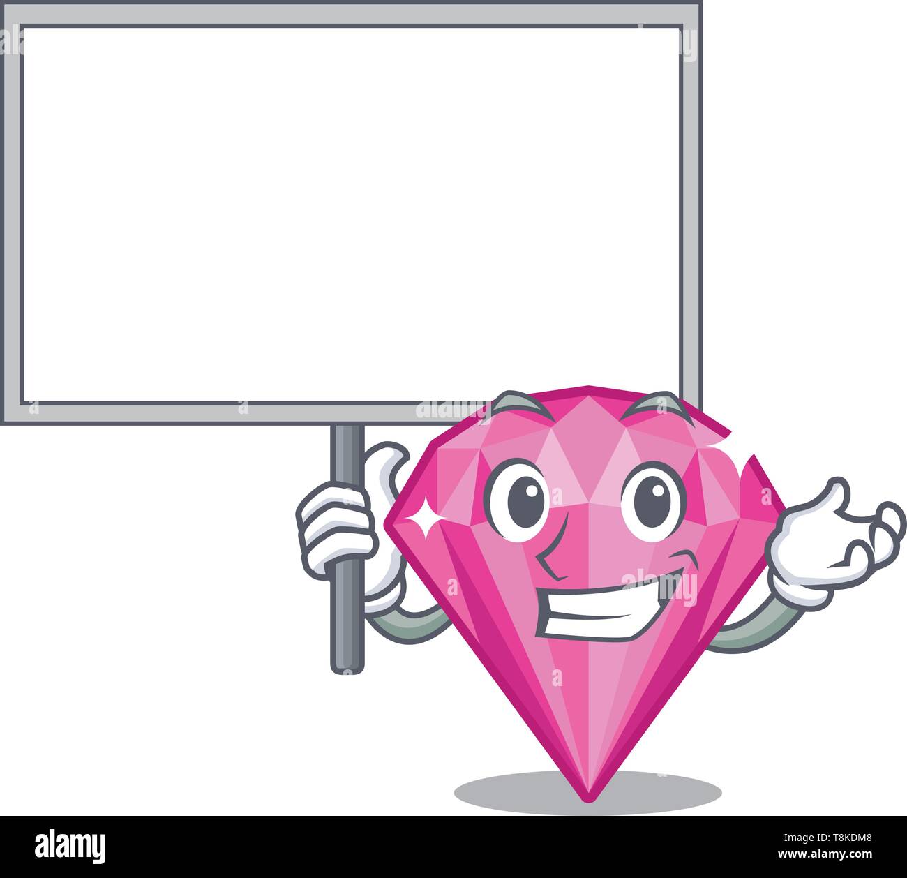 Bring board pink diamond above character makeup table Stock Vector ...