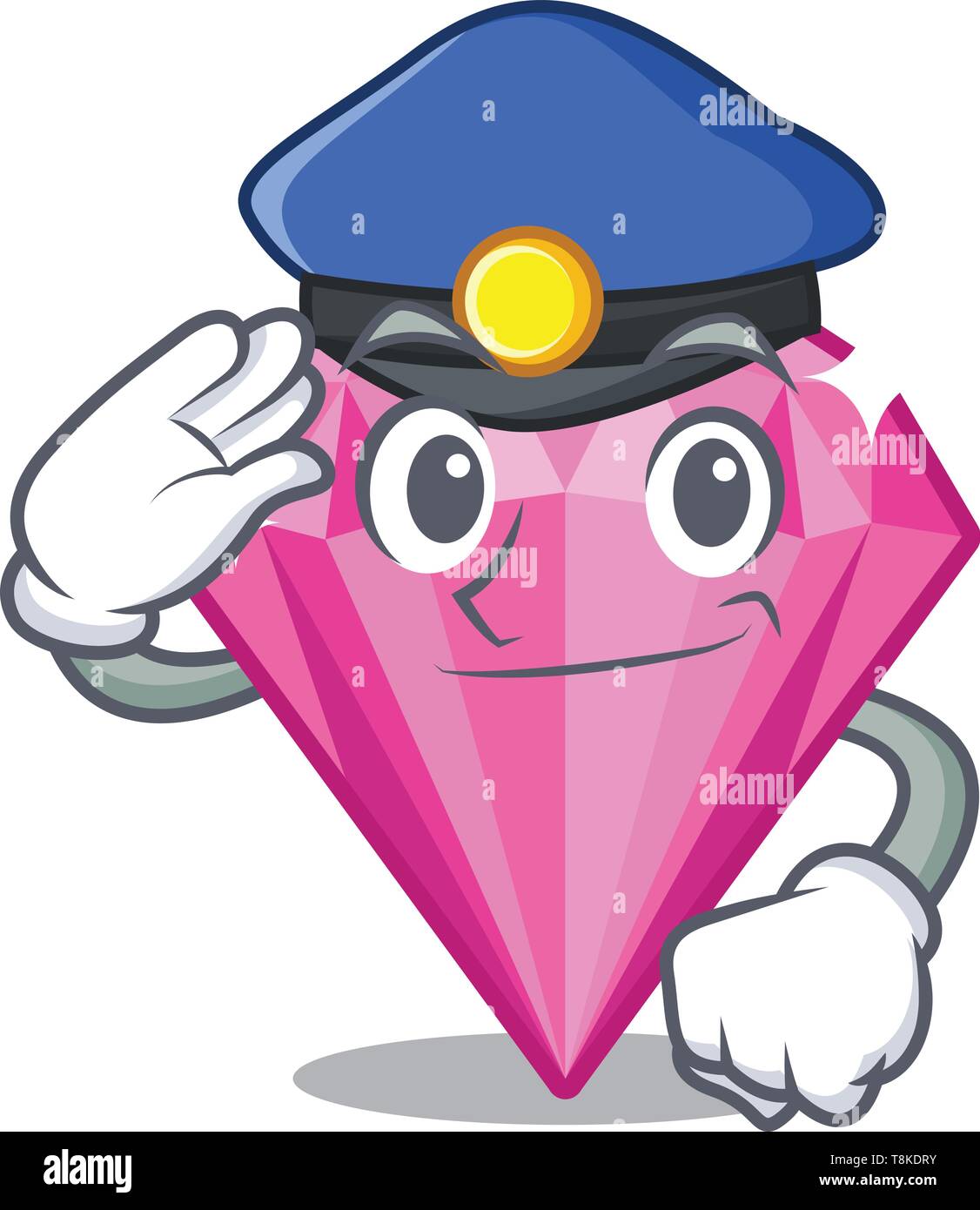 Police pink diamond above character makeup table Stock Vector Image ...