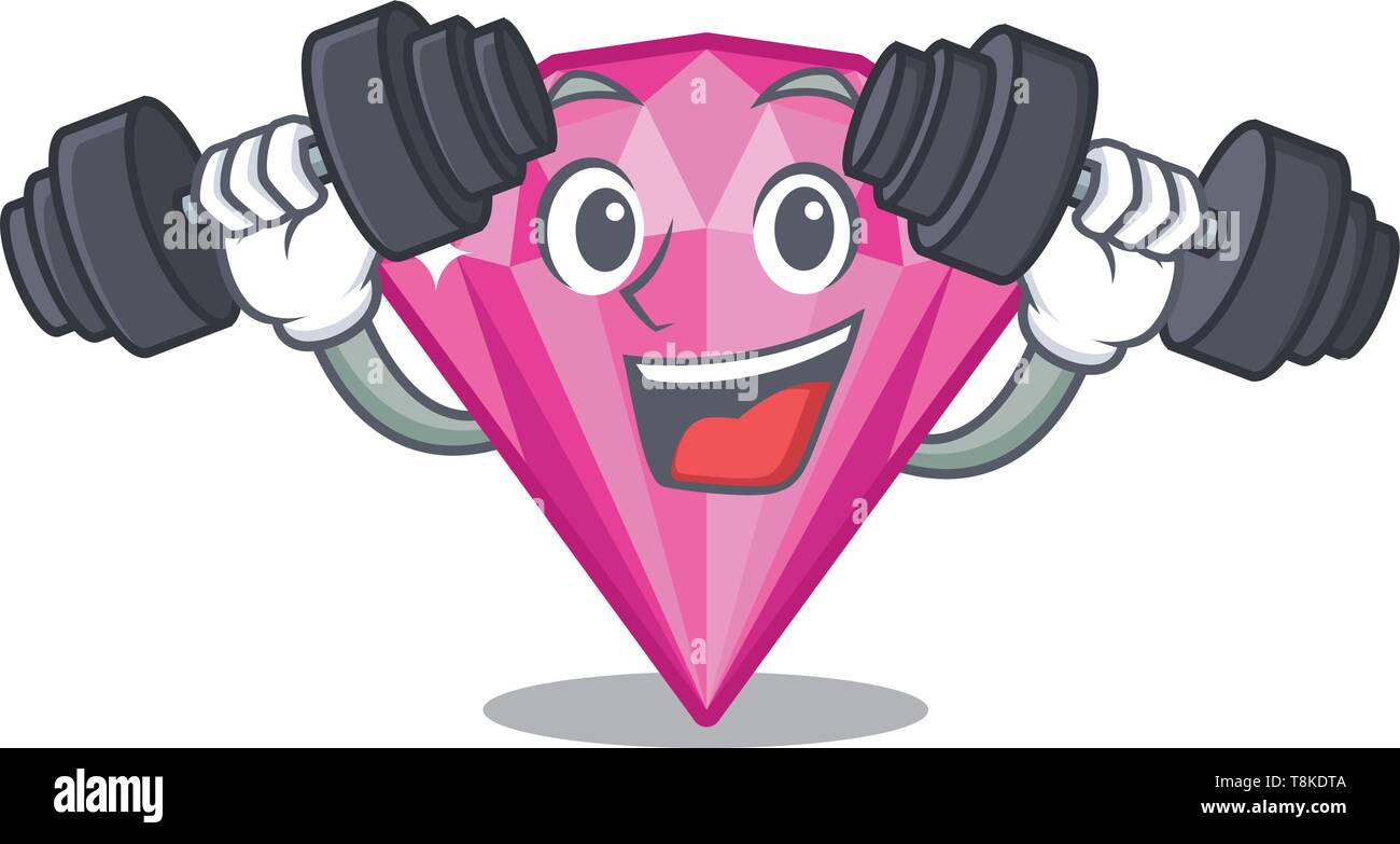 Fitness pink diamond above character makeup table Stock Vector Image ...