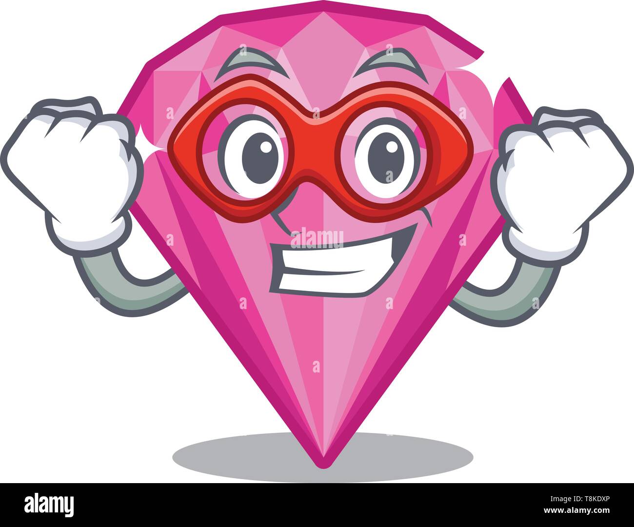 Super hero pink diamond isolated with the cartoon Stock Vector Image ...