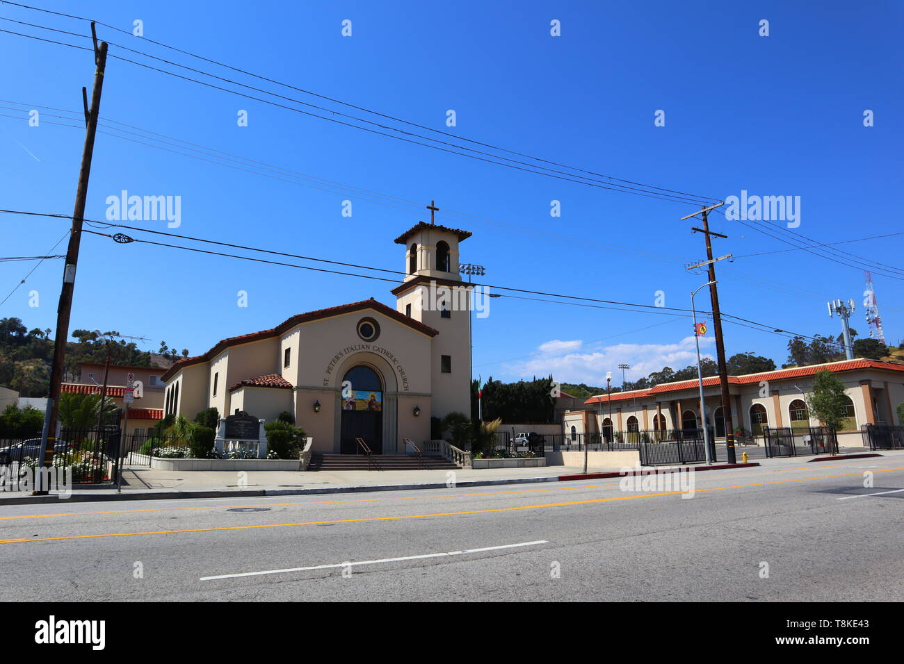 St. Peter's Italian Catholic Church in Los Angeles - California Stock ...