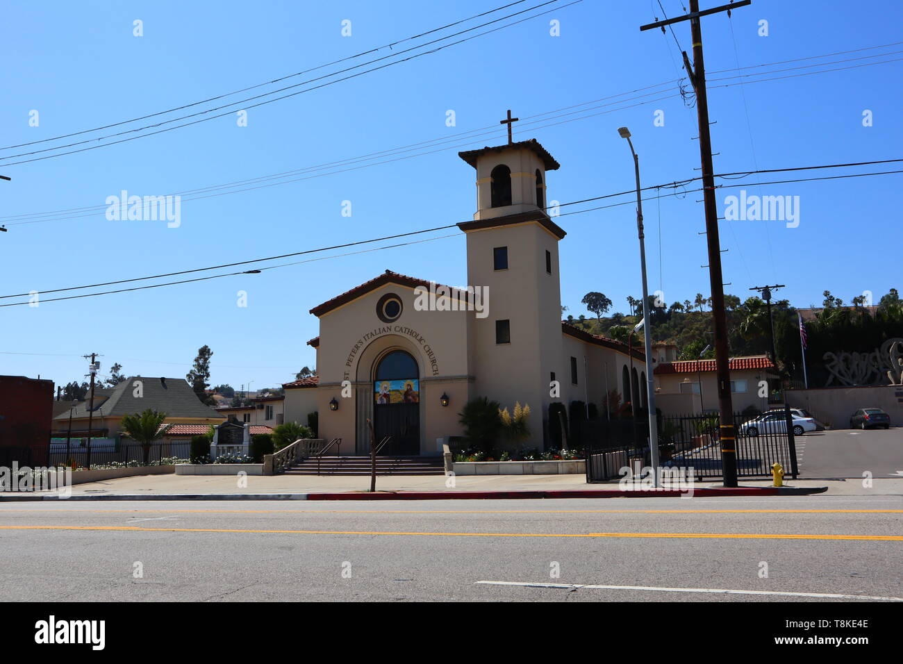 St. Peter's Italian Catholic Church in Los Angeles - California Stock ...