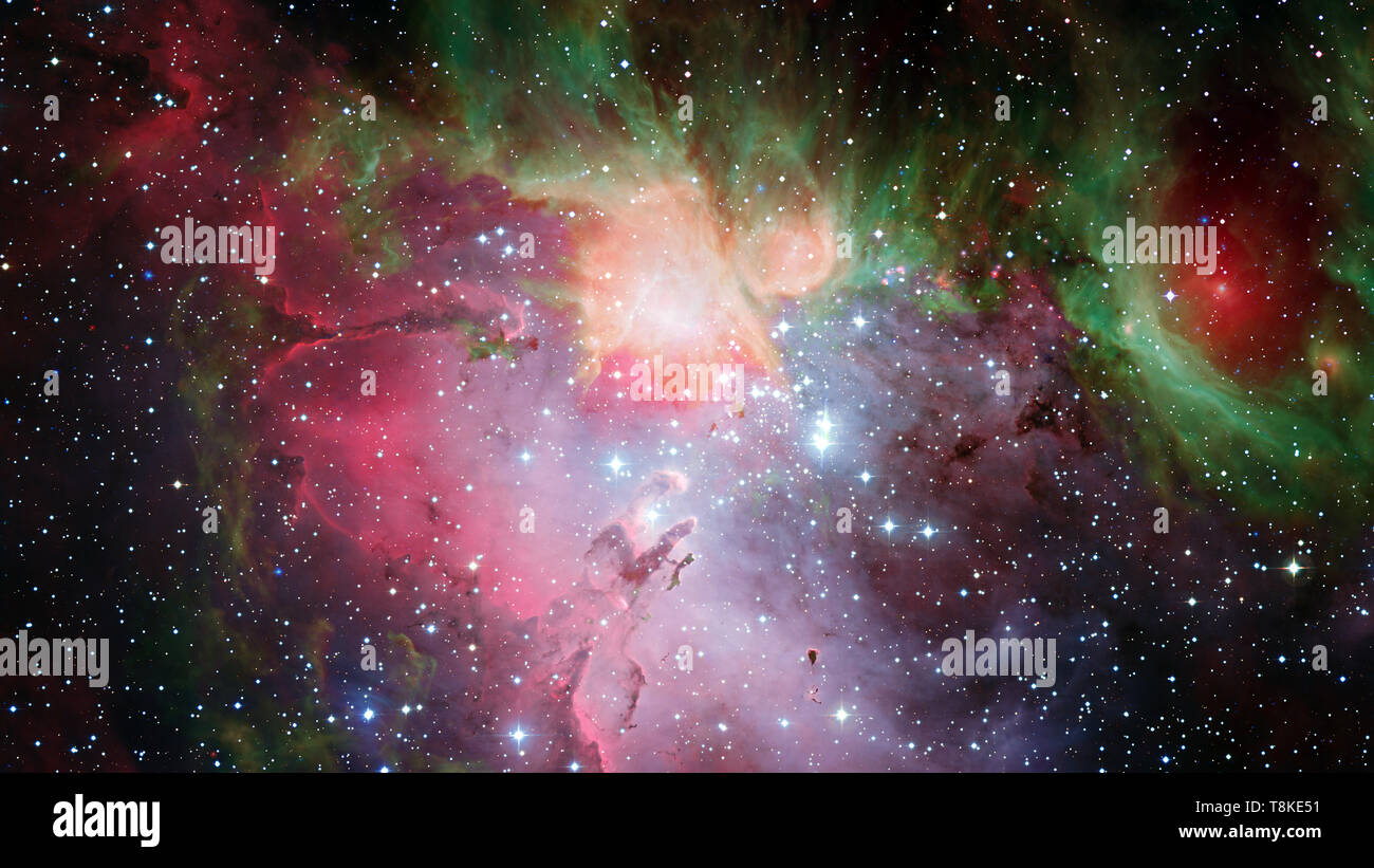 Awesome beautiful nebula somewhere in outer space. Elements of this ...