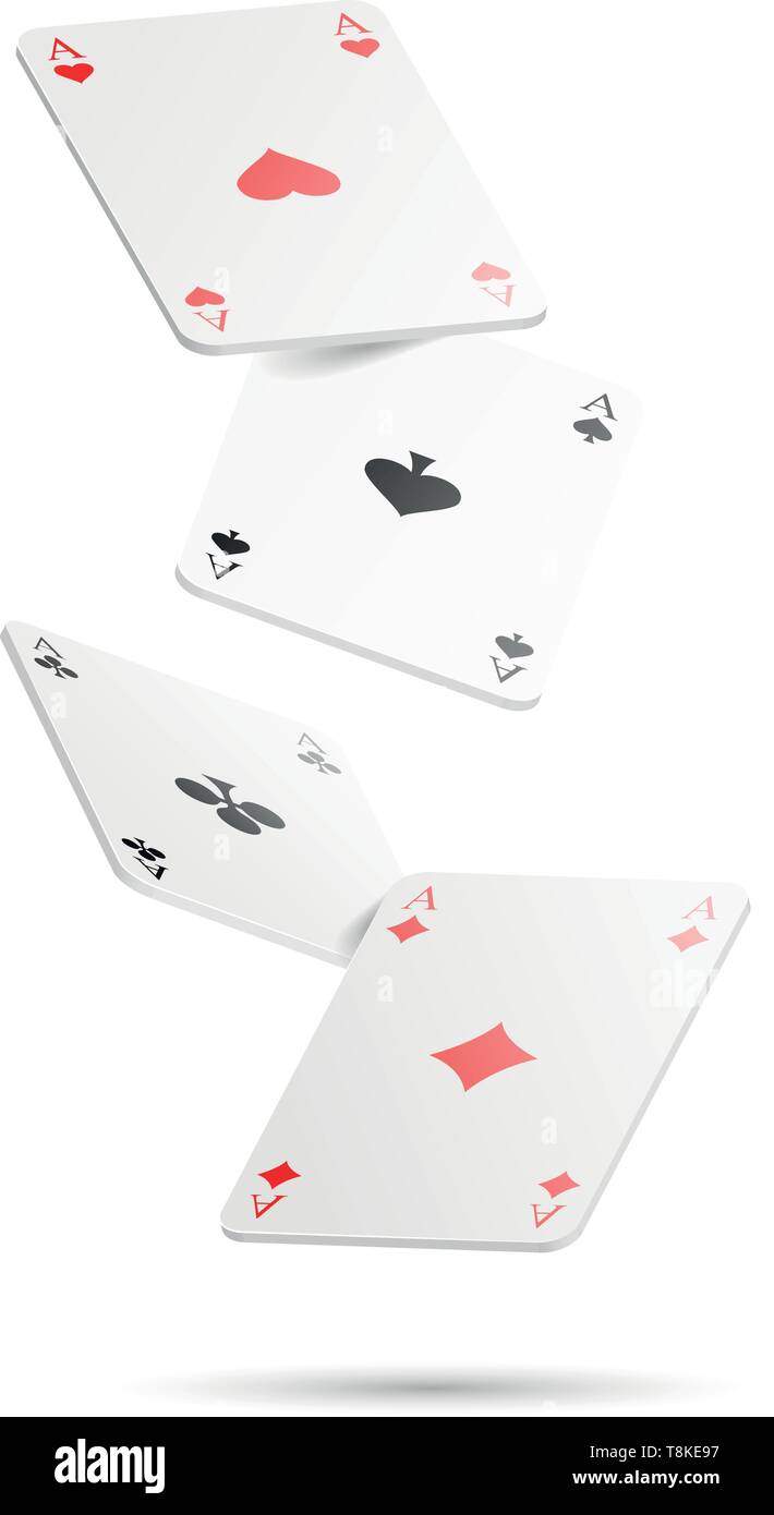 Playing cards four aces vector isolated Stock Vector Image & Art - Alamy