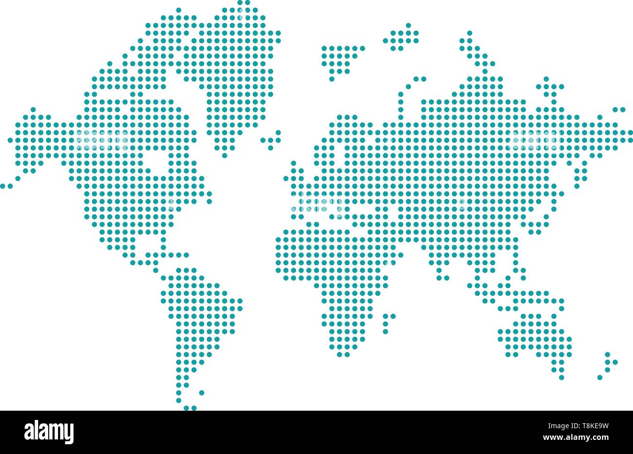 world map dotted vector Stock Vector Image & Art - Alamy