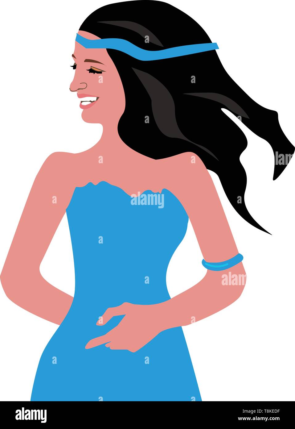 Black smiling woman in Stock Vector Images - Alamy