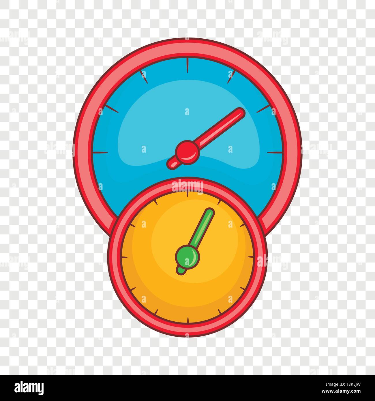Little double speedometer icon, cartoon style Stock Vector Image & Art ...