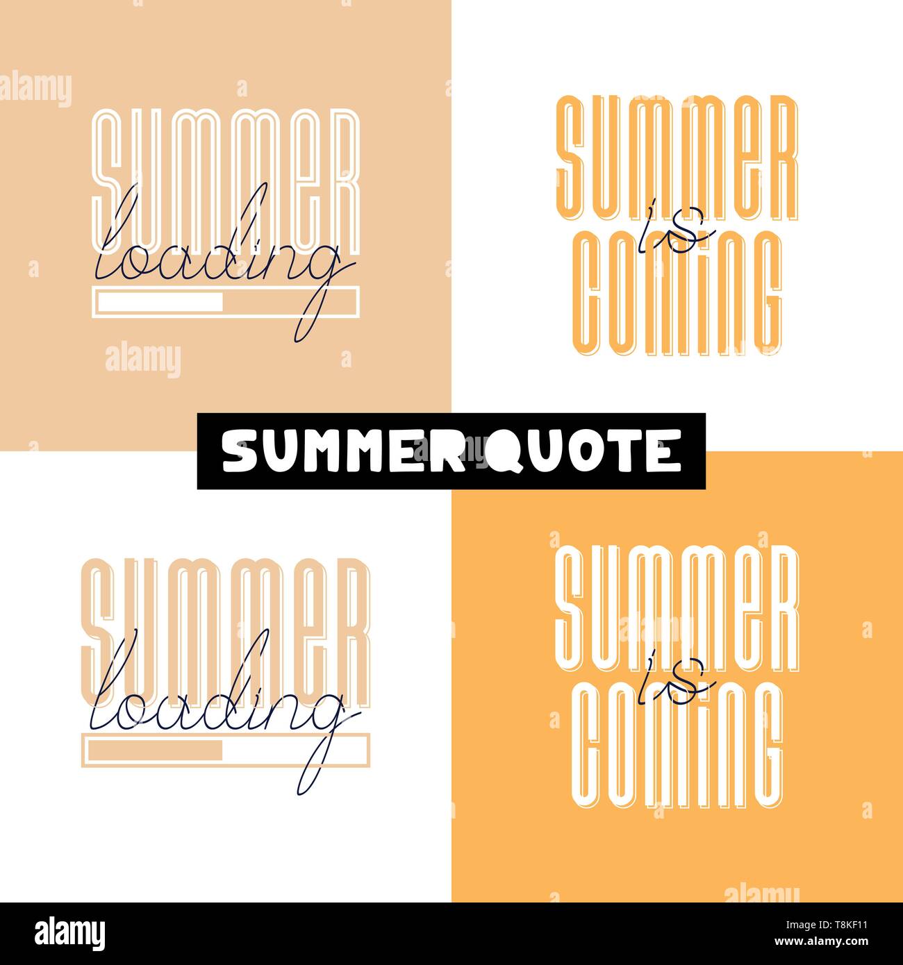 Conceptual hand drawn font phrase Summer loading. Lettering design for ...