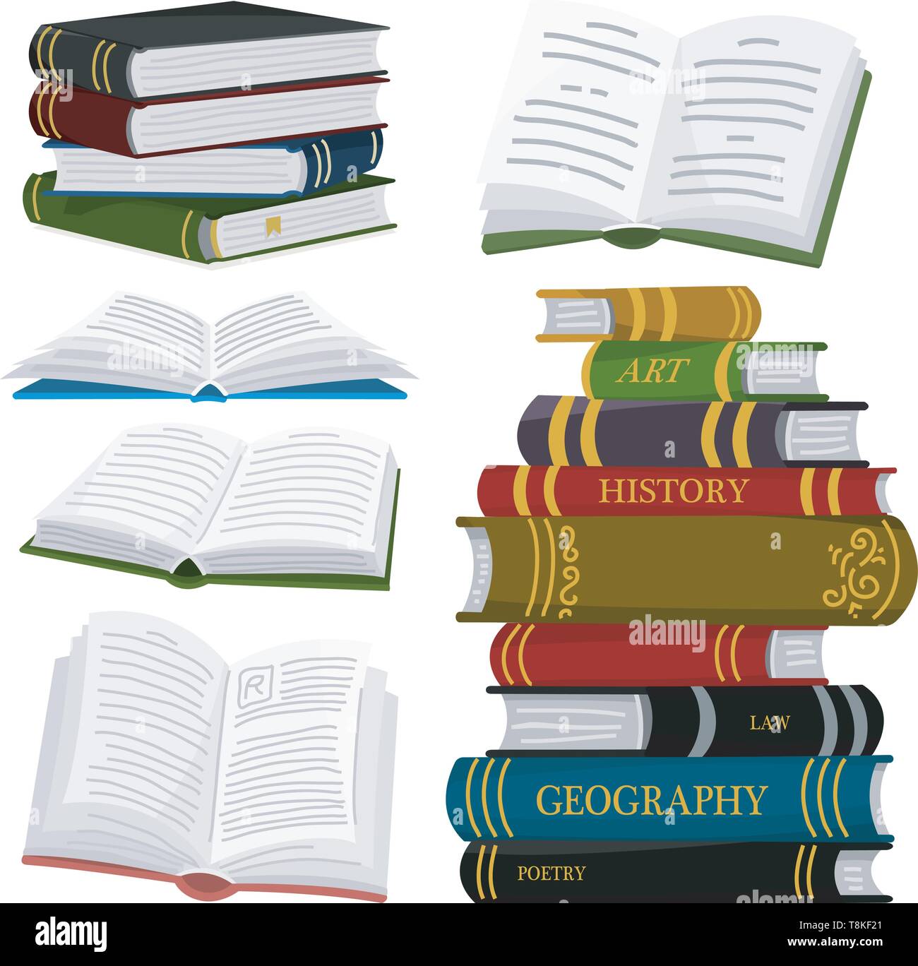 Stack of books for Lover of literature. Open Encyclopedias for reading ...