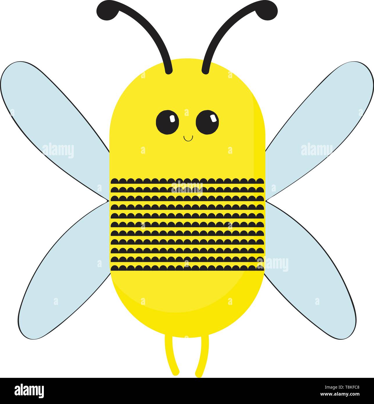 A bee is winged insect which makes honey and can sting., vector, color ...