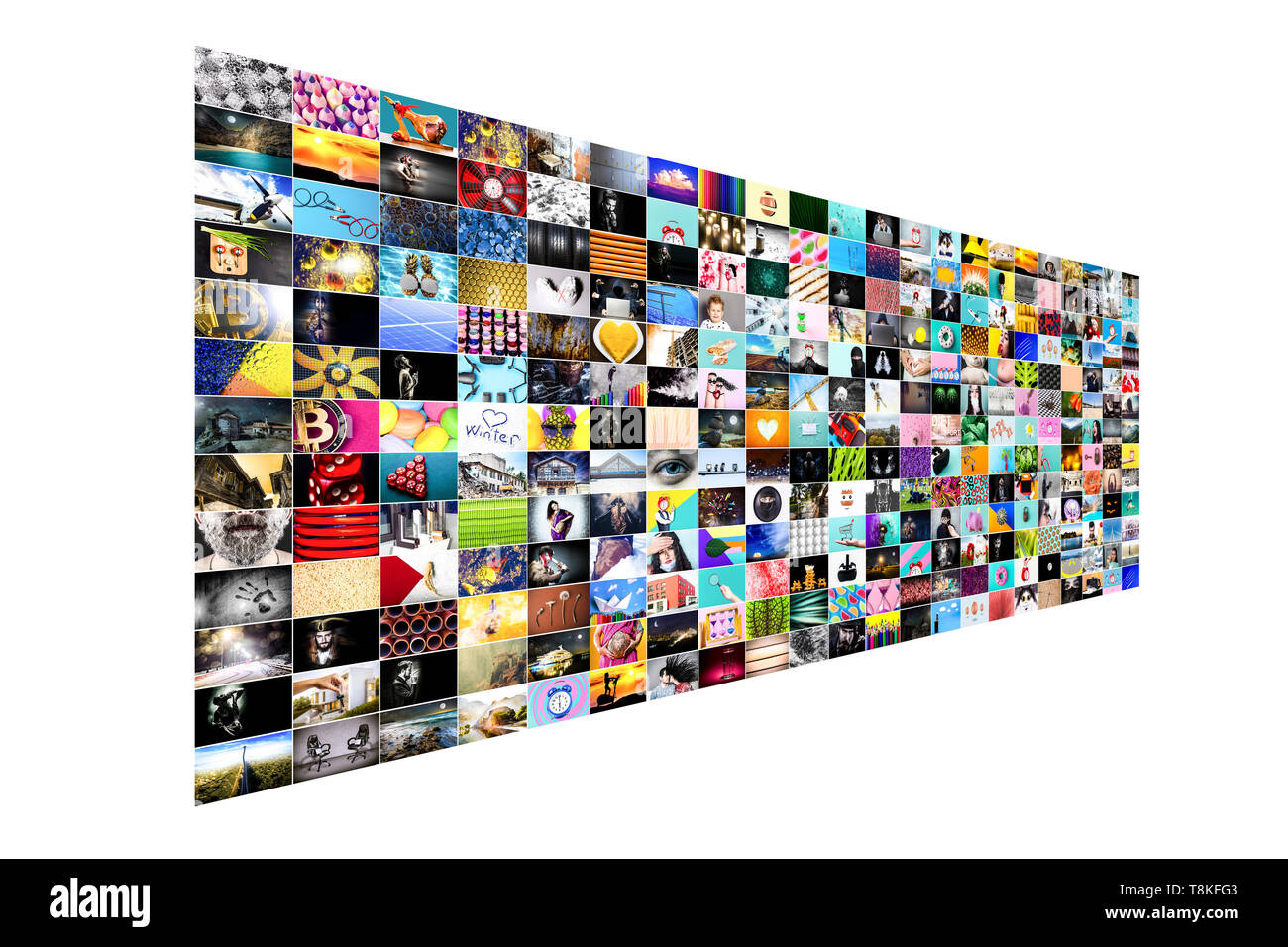 Abstract multimedia background made from multiple colorful images Stock ...