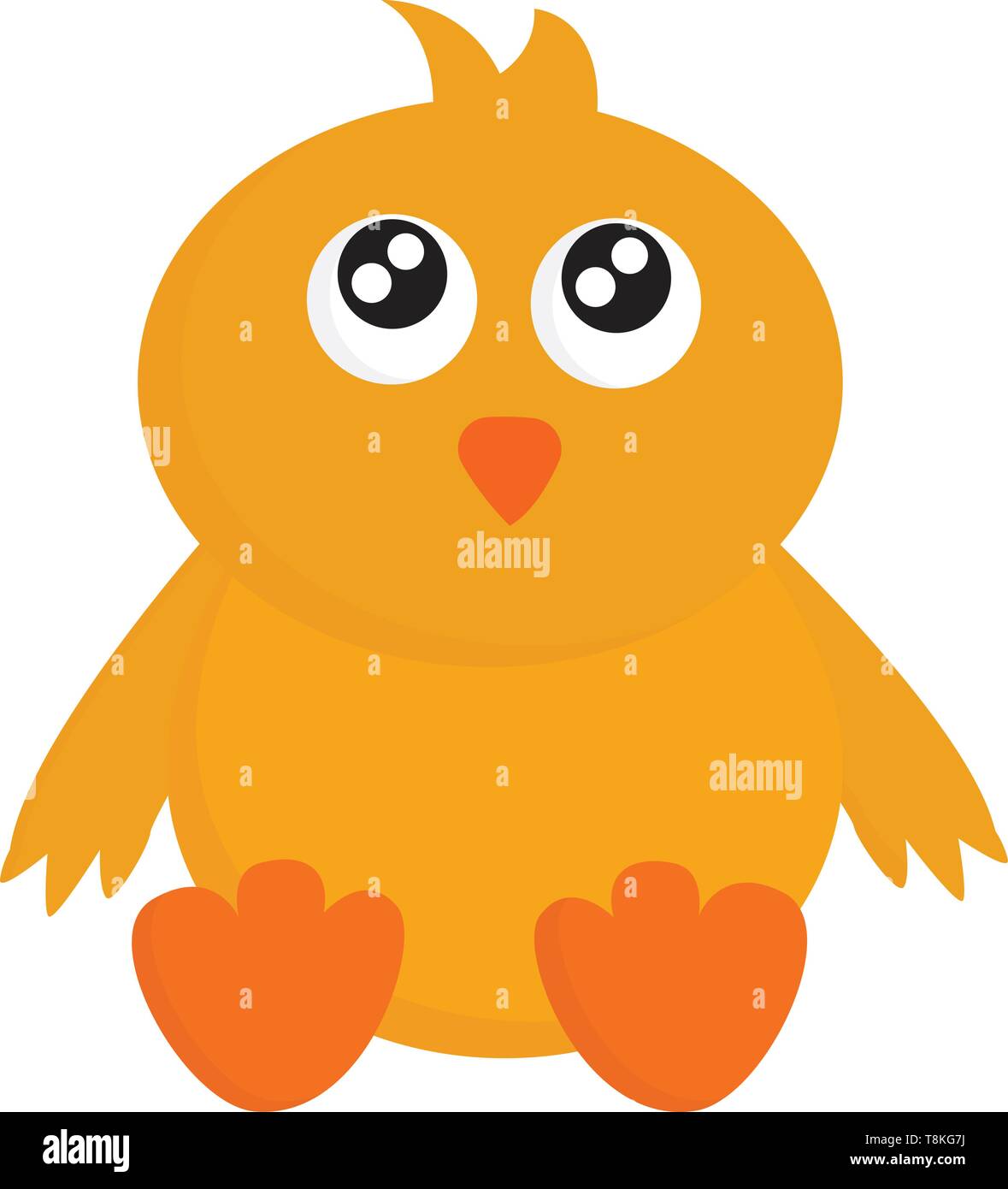 It is domestic fowl bred for flesh or eggs., vector, color drawing or ...