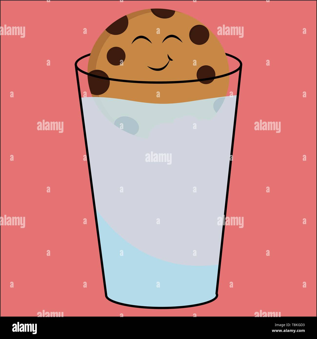 Chocolate chip cookie in Stock Vector Images - Alamy