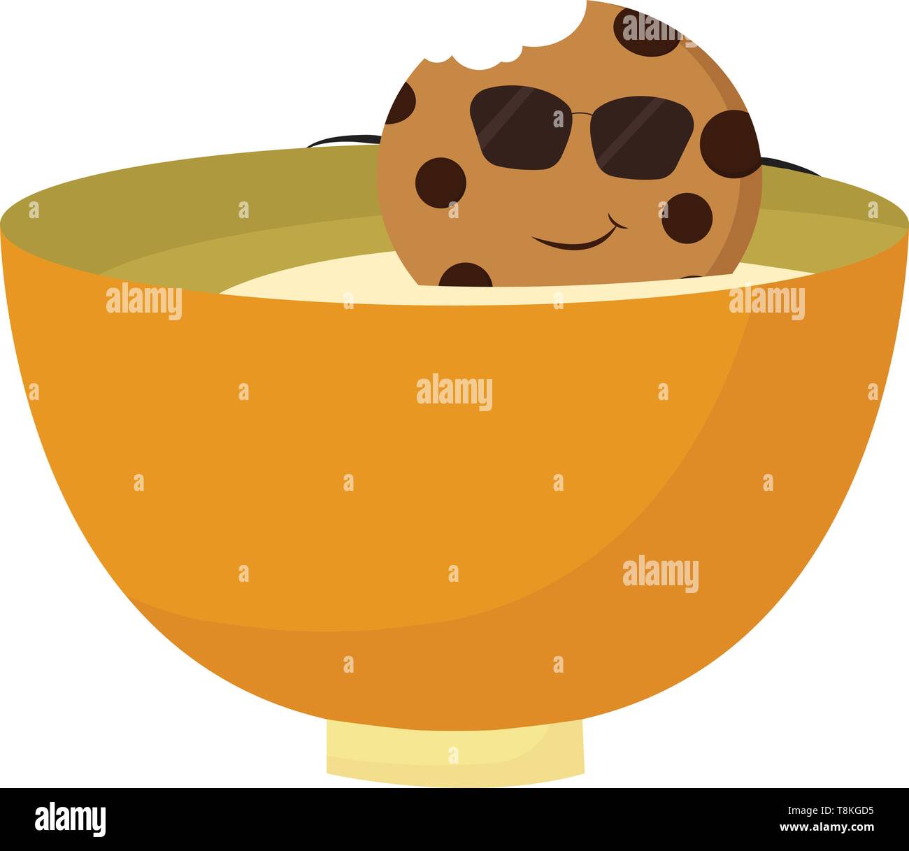 Chocolate chip cookie in Stock Vector Images - Alamy