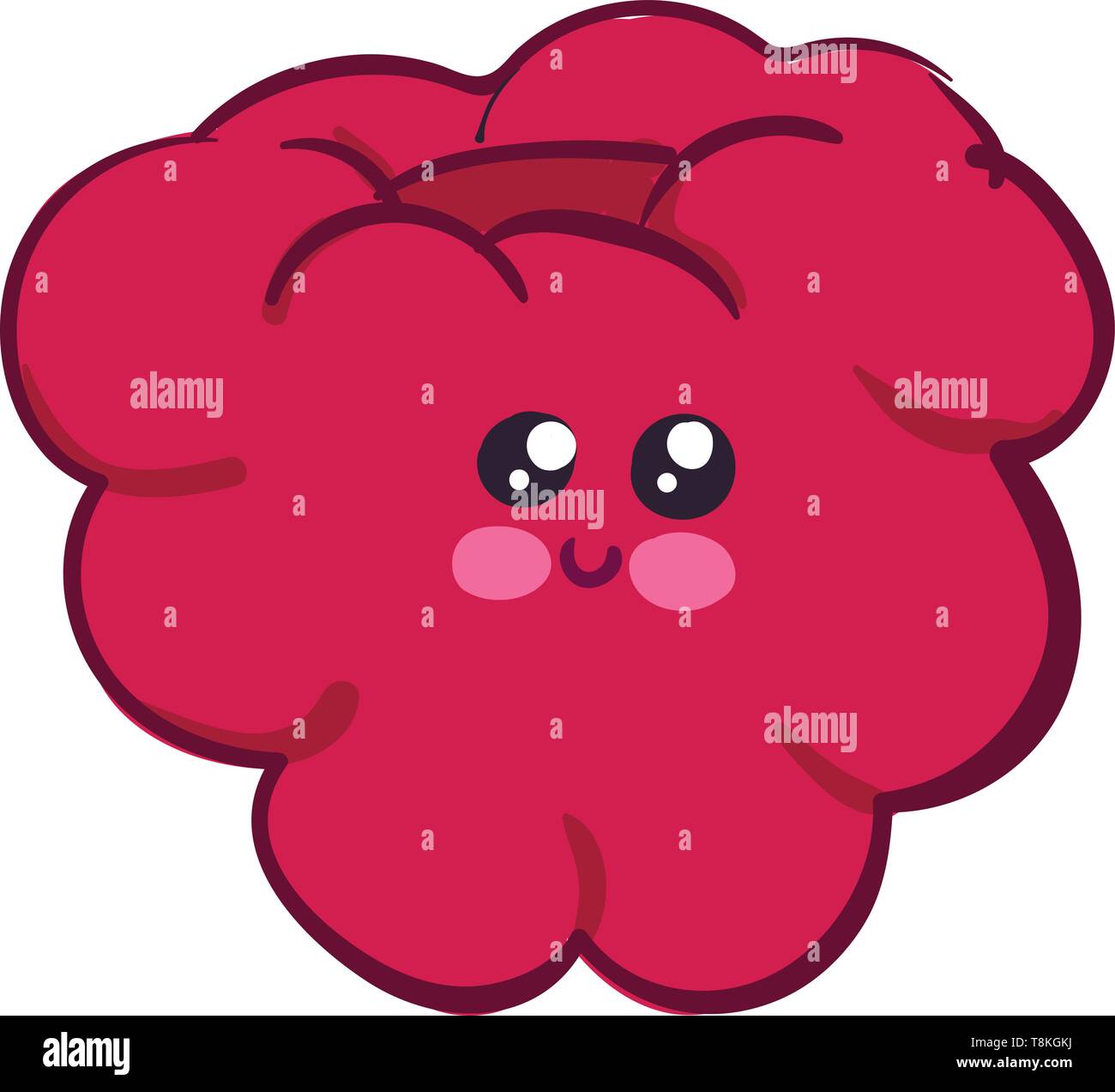 Cartoon Raspberry Bush