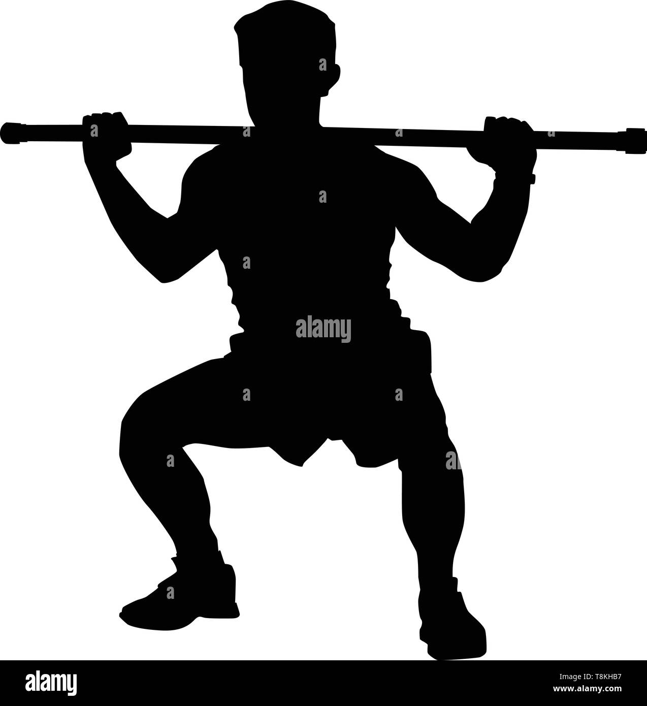 Athlete doing exercise on Stock Vector Images - Alamy