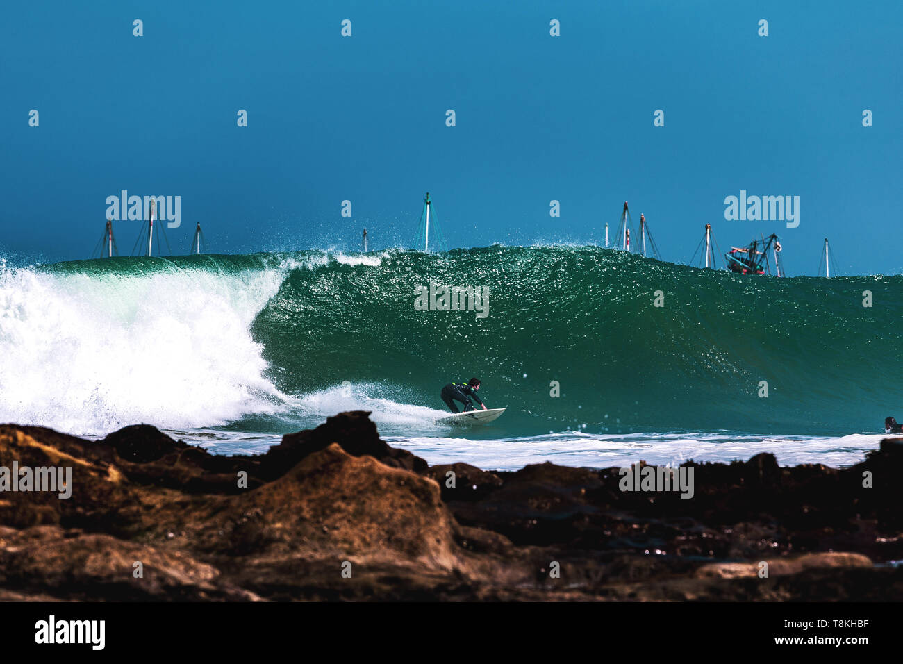 Surfig session with perfect tubular waves at cabo blanco lima Peru ...